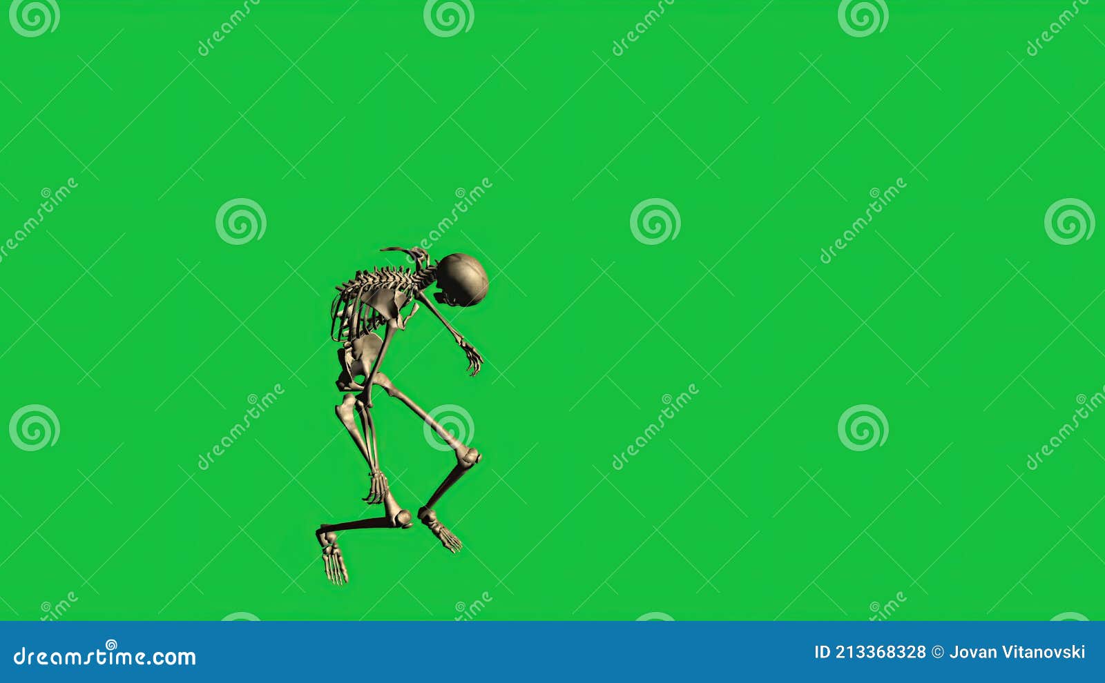 Skeleton Throw Grenade - Separate on Green Screen Stock Illustration ...