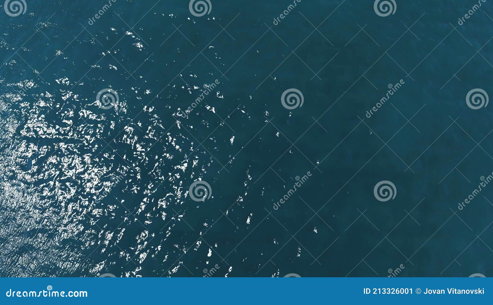 Slow Motion Fly Over Disturbed Ocean Water Surface Stock Illustration ...
