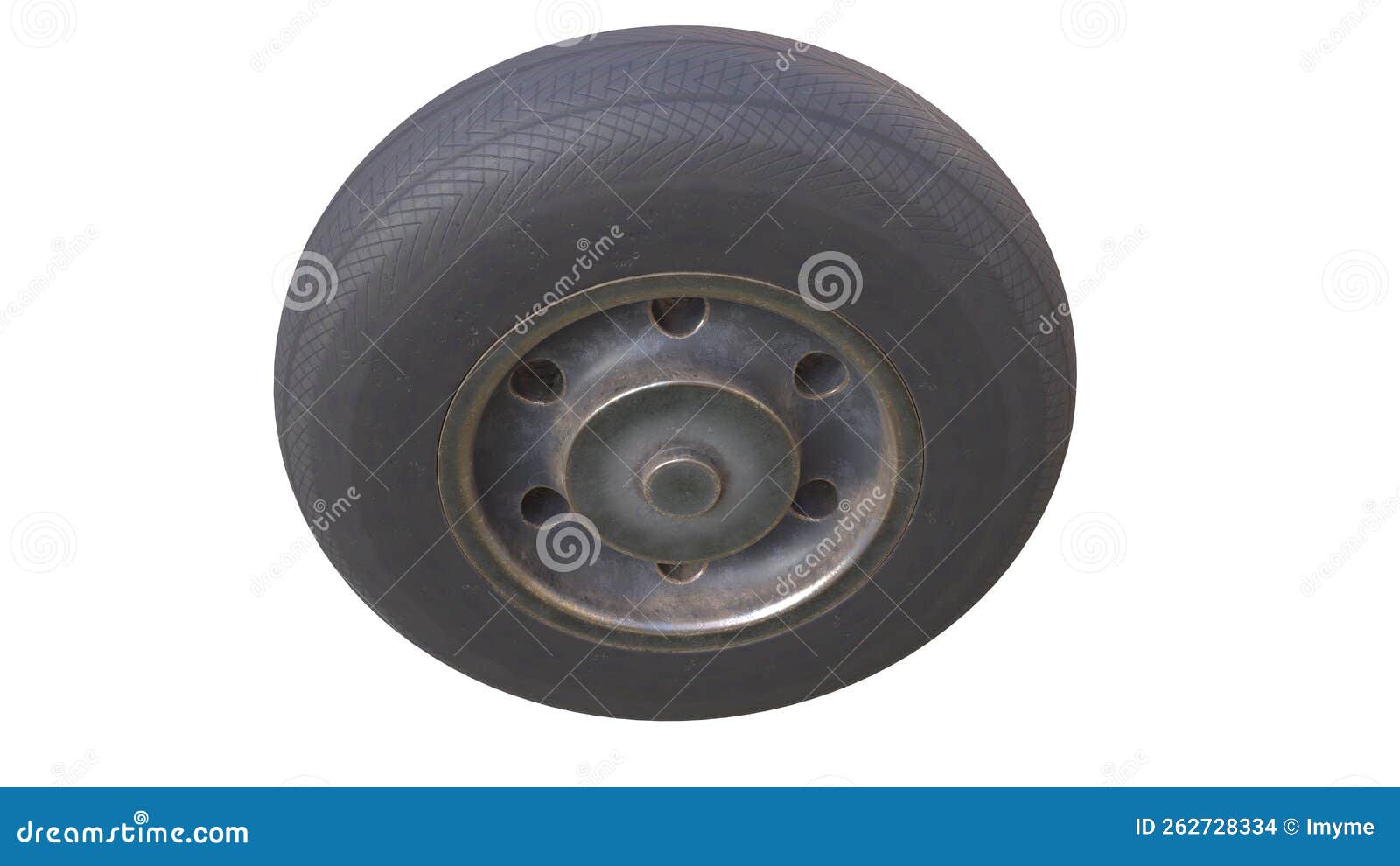 3d Illustration of Small Wheel Isolated on White Background Stock ...