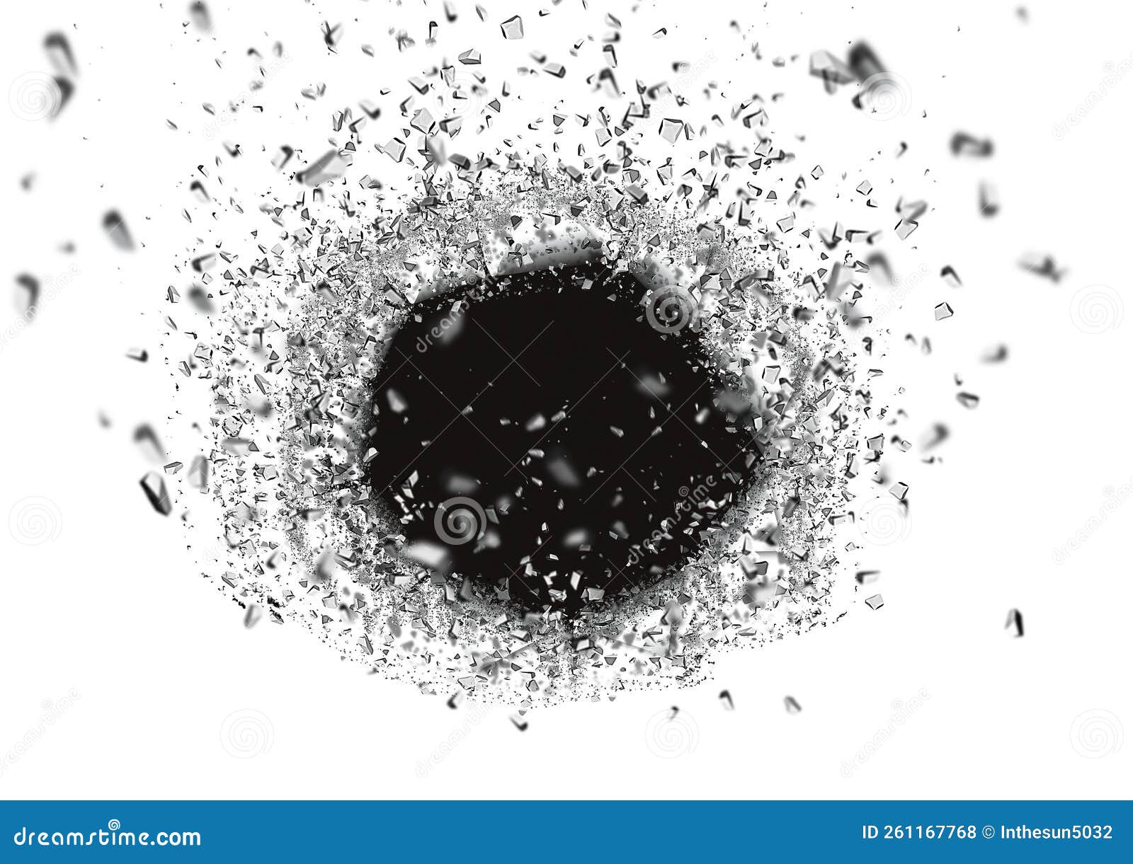3d Illustration of Smoke and Debris Flying from the Impact of an ...
