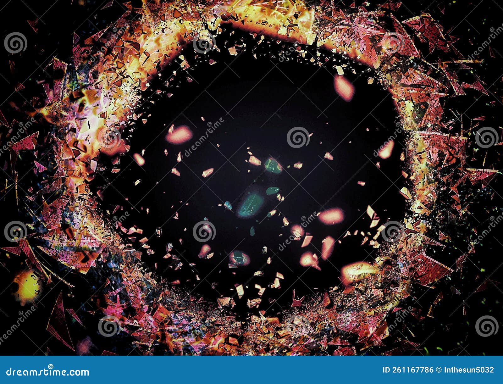 3d Illustration of Smoke and Debris Flying from the Impact of an ...