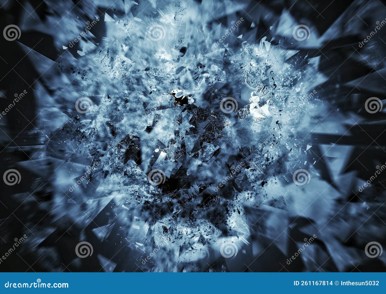 3d Illustration of Smoke and Debris Flying from the Impact of an ...