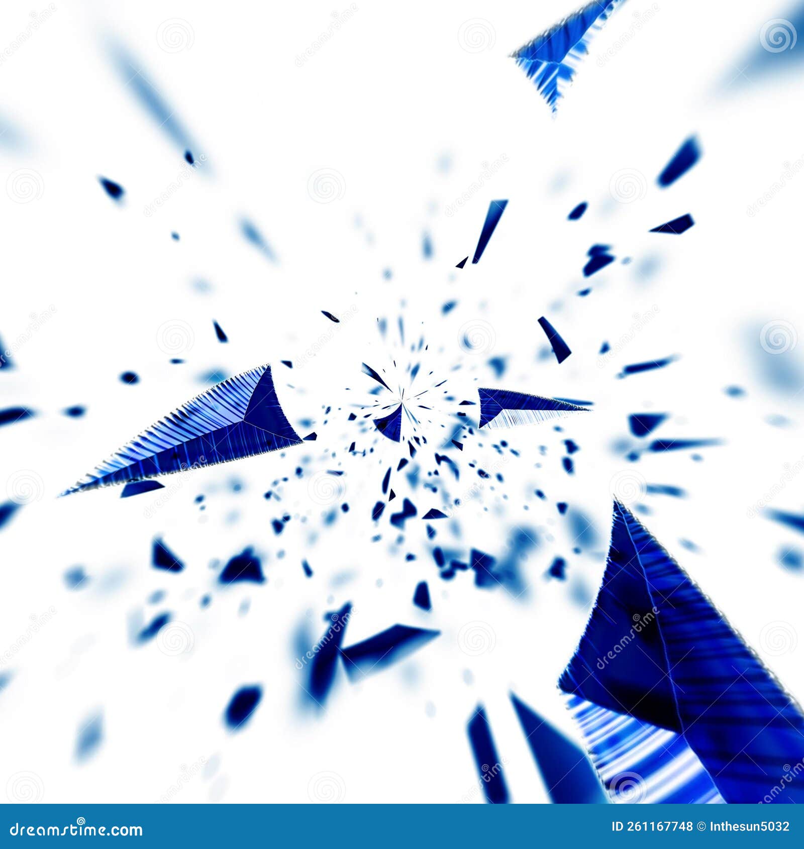 3d Illustration of Smoke and Debris Flying from the Impact of an ...