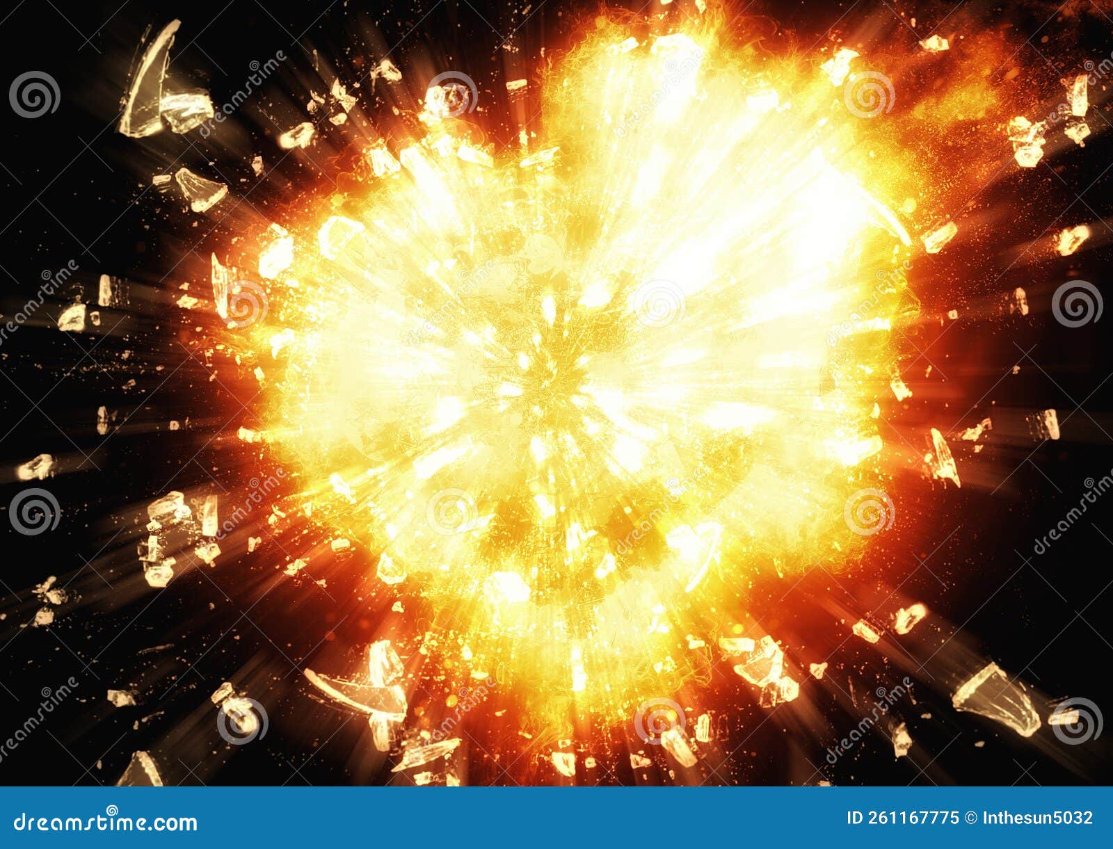 3d Illustration of Smoke and Debris Flying from the Impact of an ...