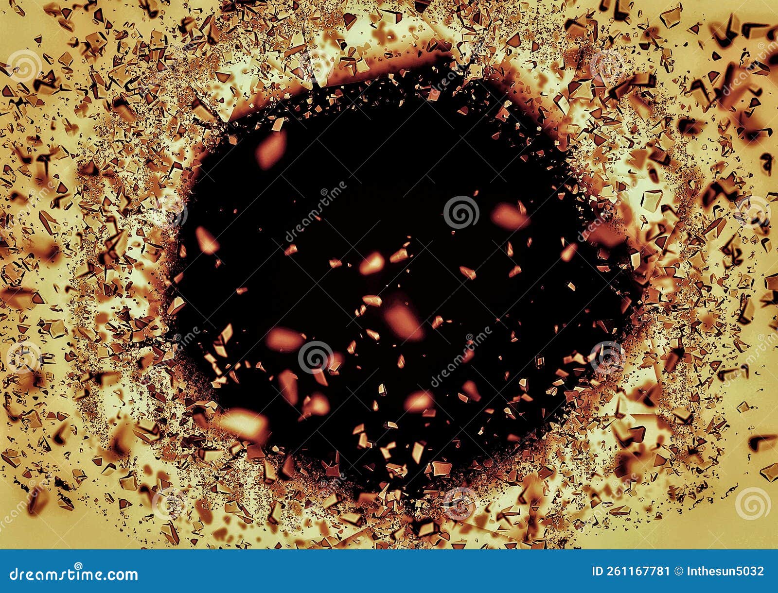 3d Illustration of Smoke and Debris Flying from the Impact of an ...