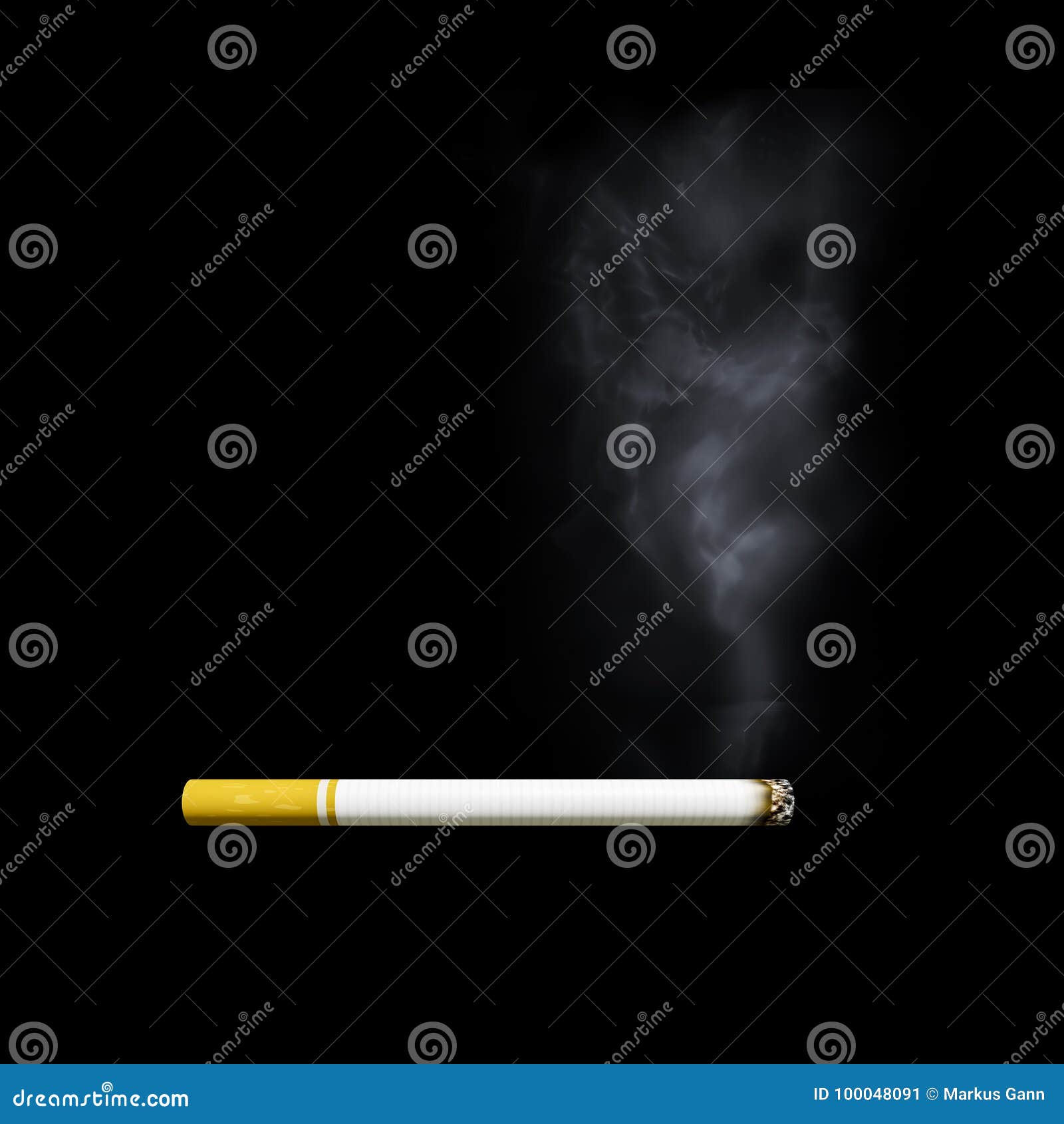 Smoking Cigarette Side View Stock Illustration - Illustration of ...