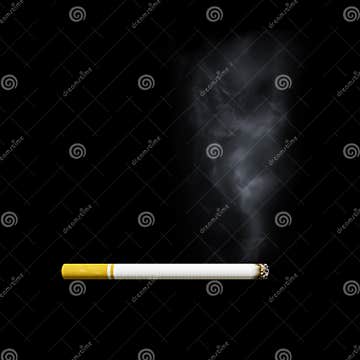 Smoking Cigarette Side View Stock Illustration - Illustration of ...