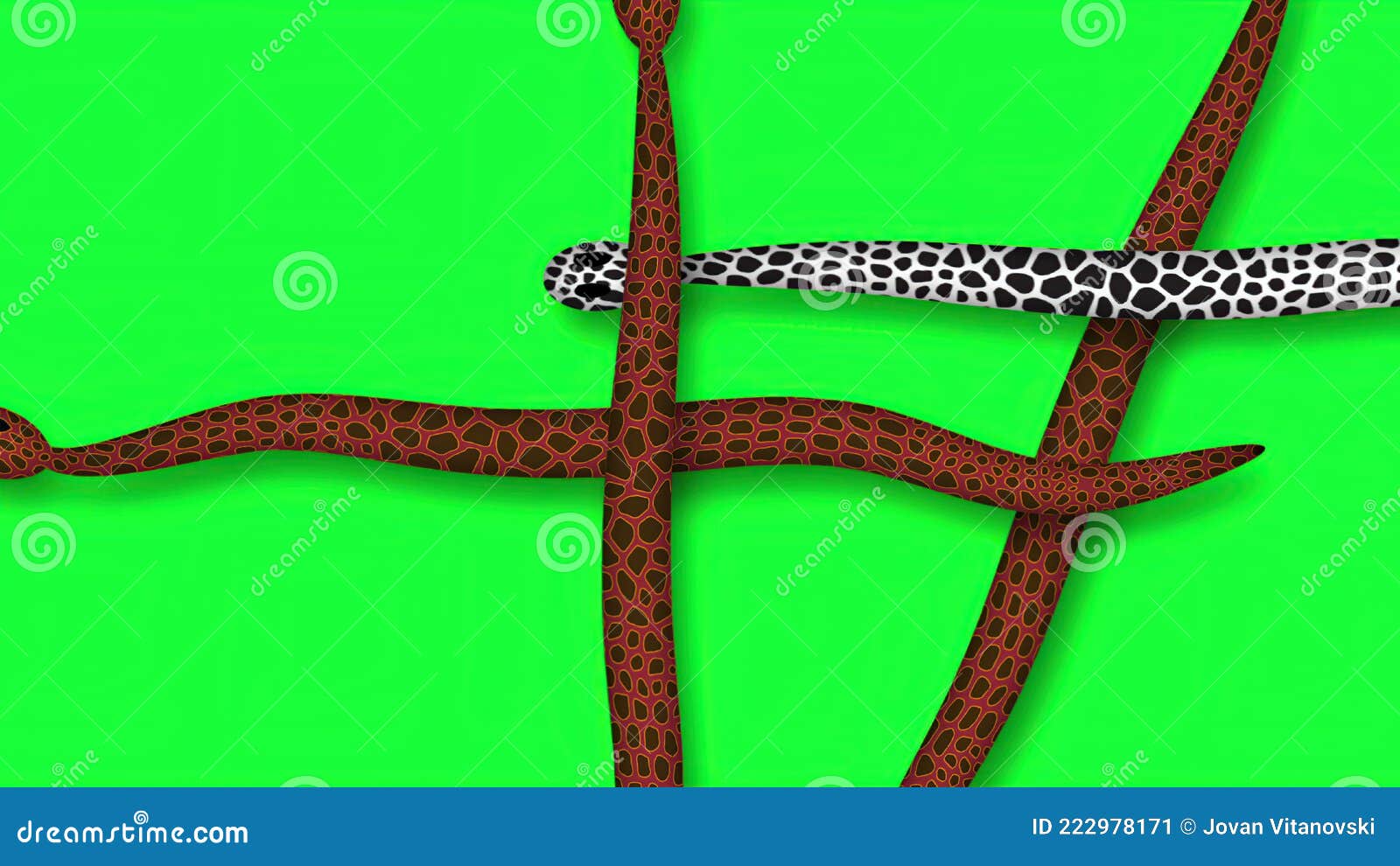 Illustration Of Snakes On A White Background. Royalty-Free Stock Image ...