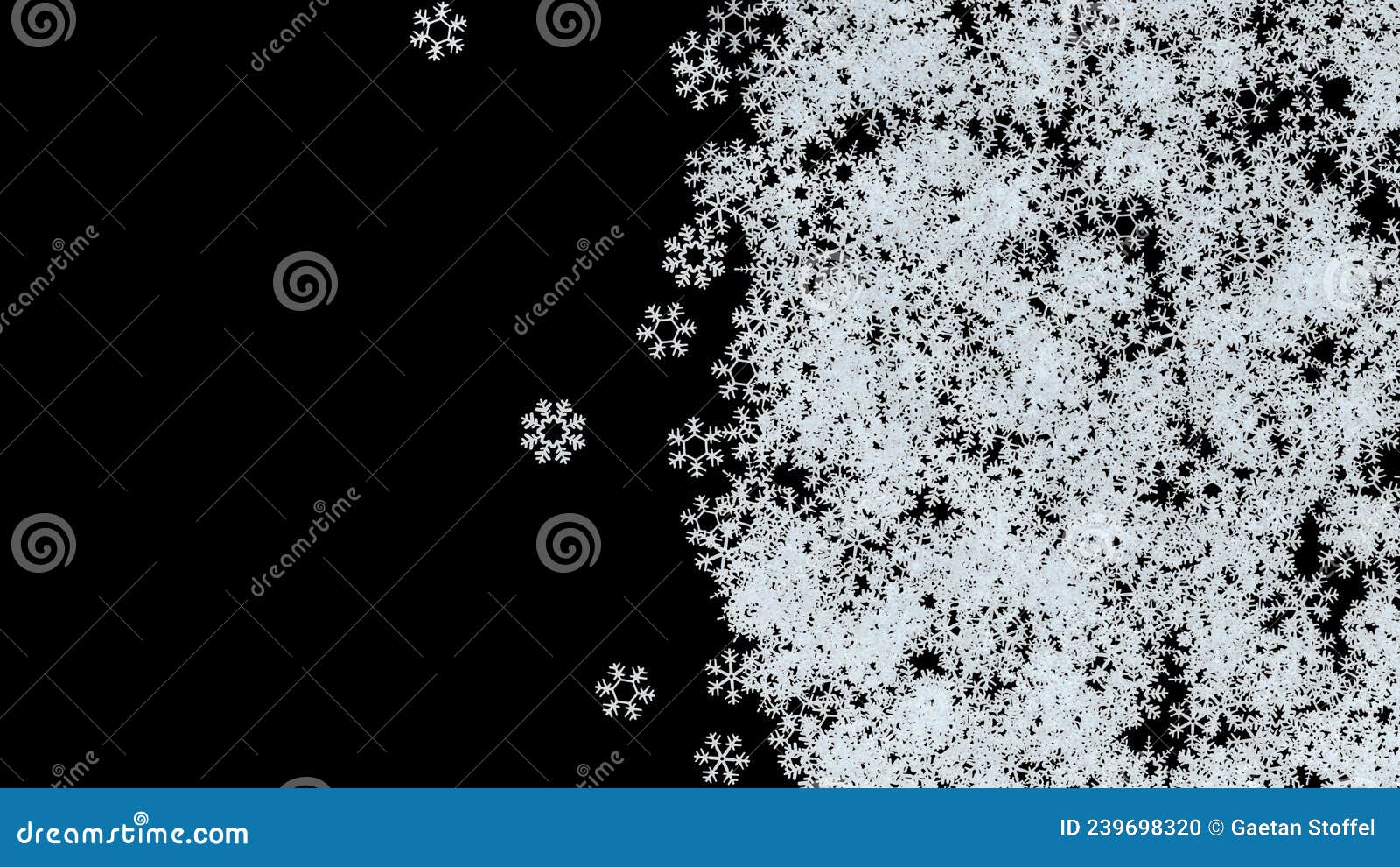 3D Illustration of Snowflakes Flow Stock Illustration - Illustration of ...