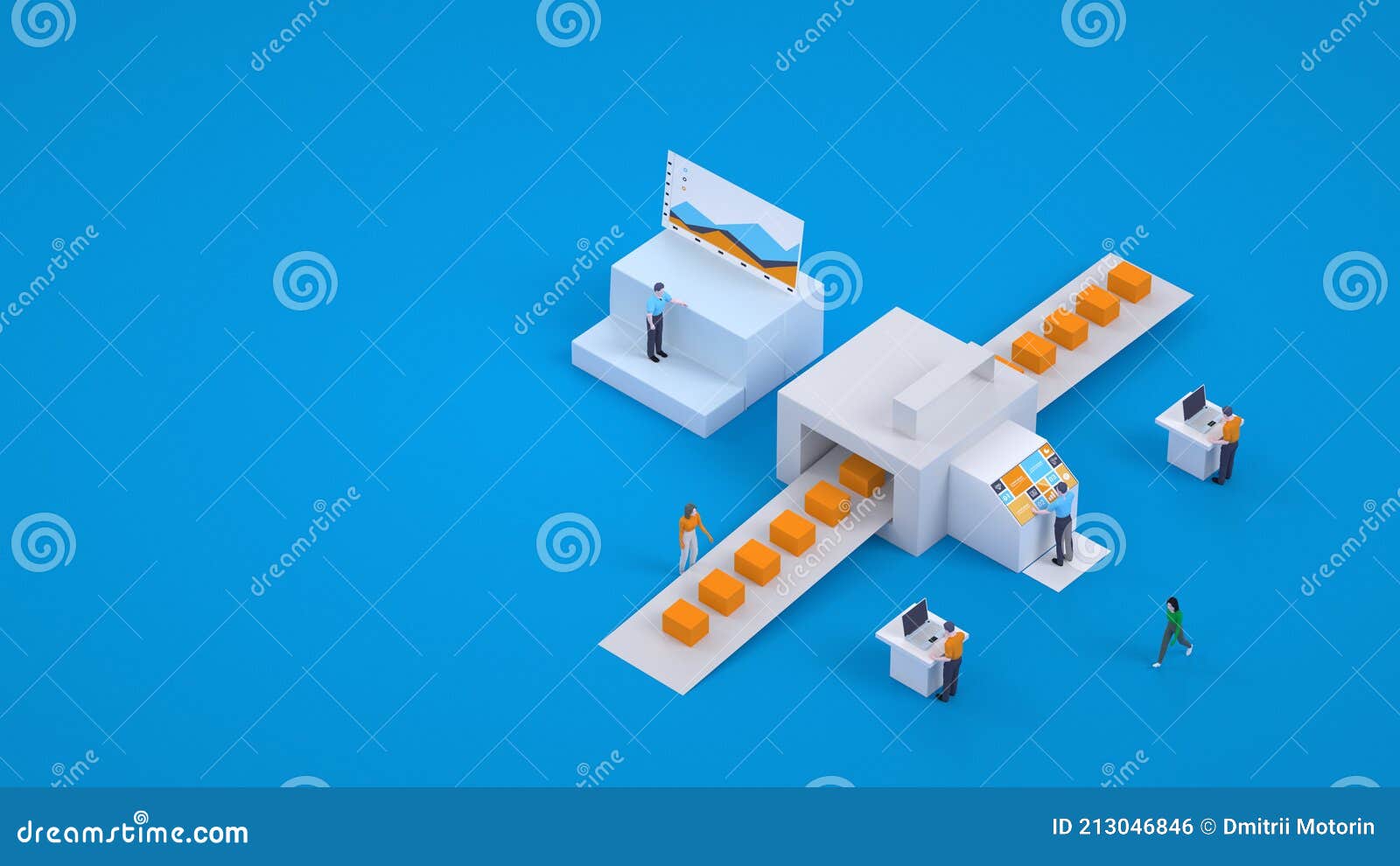 3D Illustration of Sorting Parcels. System of Orders and Their Sorting ...