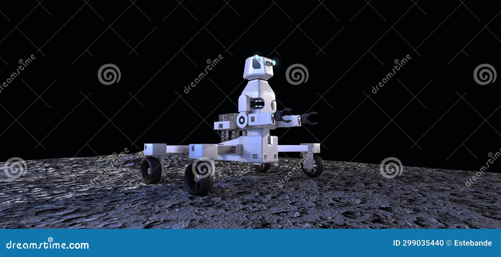 Space exploration robot stock illustration. Illustration of machine ...