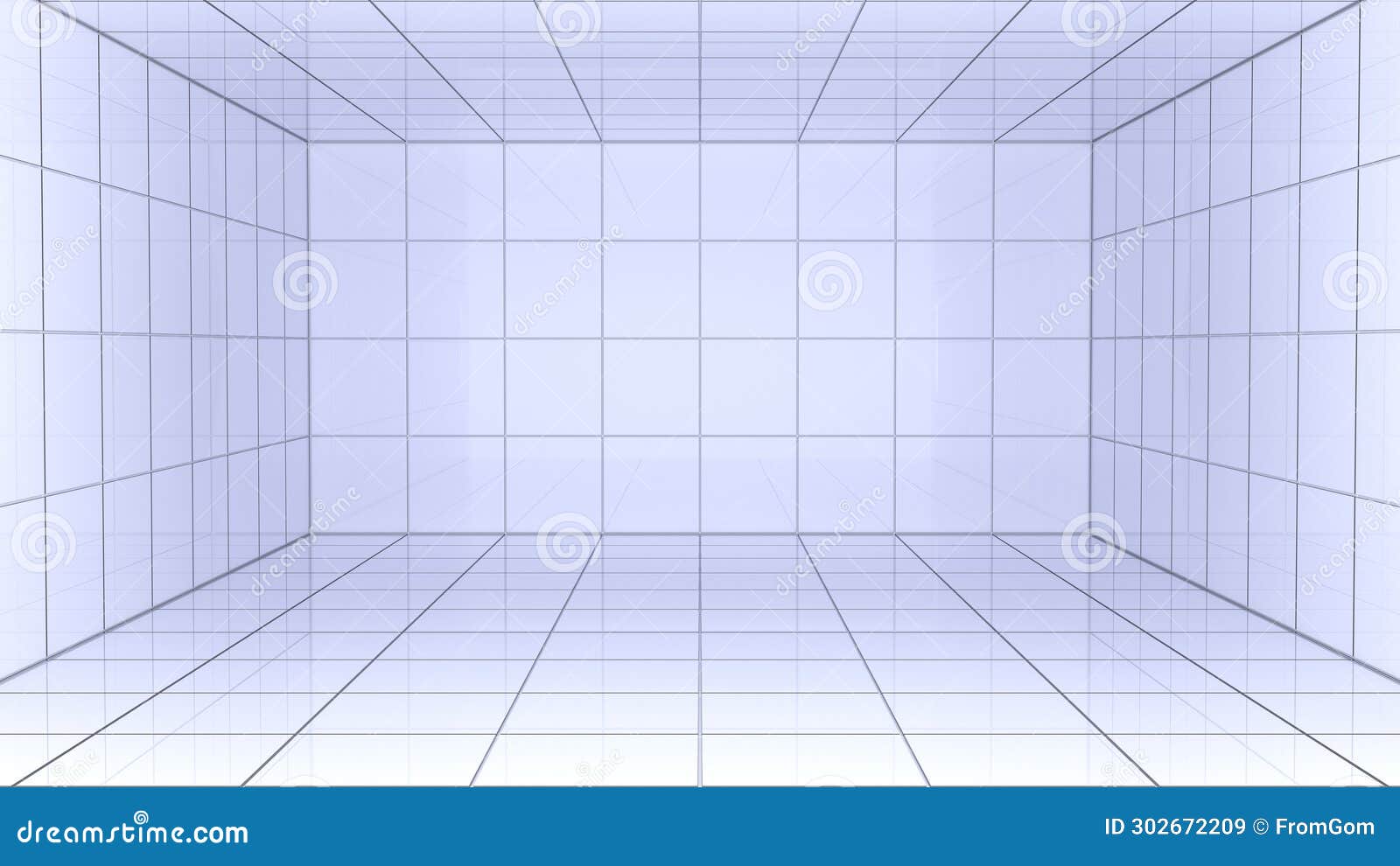 3D Illustration of a Spacious, Empty Room with Grid Lines, Perfect As a ...