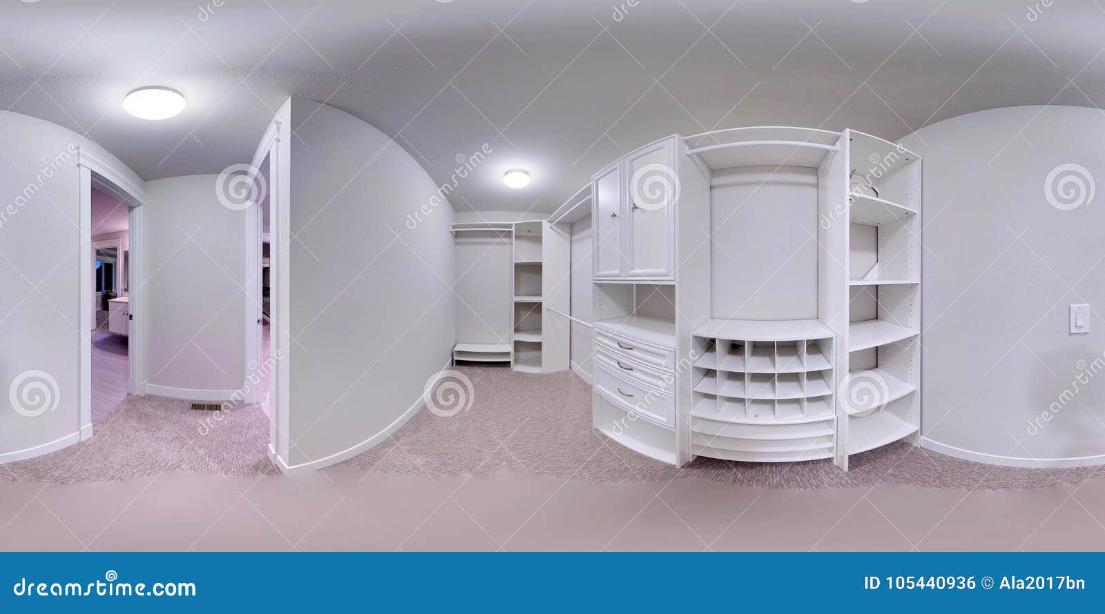 3d Illustration Spherical 360 Degrees, Seamless Panorama of a House ... 3d Illustration Spherical 360 Degrees, Seamless Panorama of a House ...