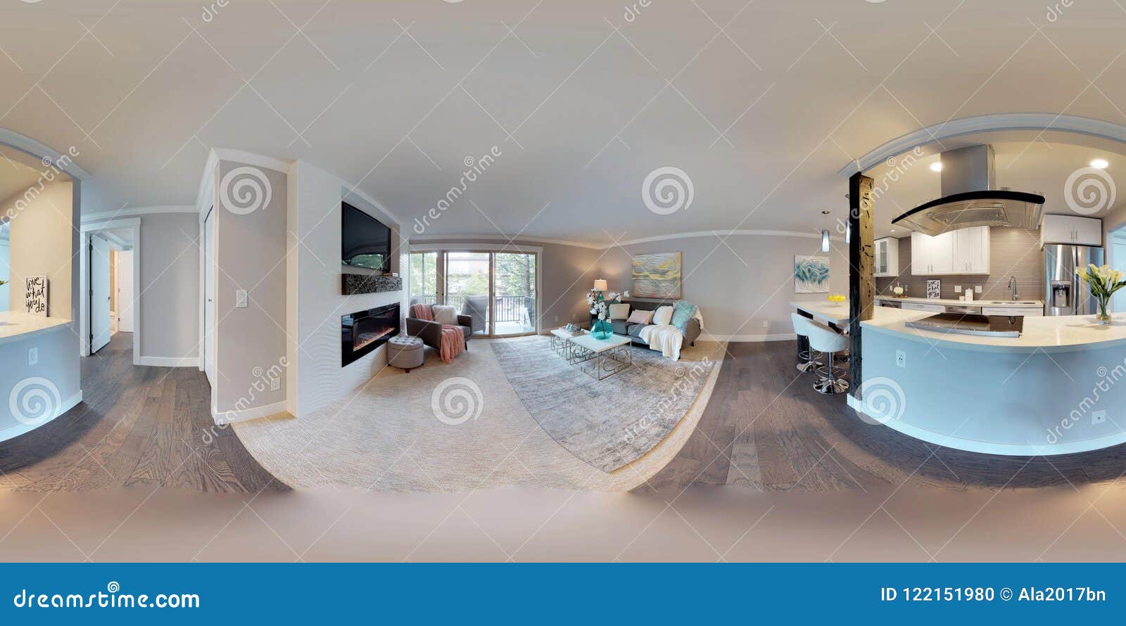 3d Illustration Spherical 360 Degrees, a Seamless Panorama of Living ... 3d Illustration Spherical 360 Degrees, a Seamless Panorama of Living ...