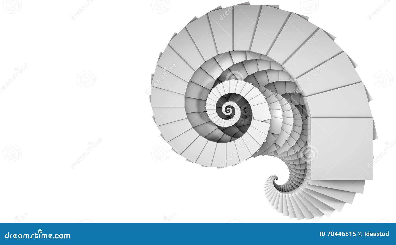 3D Illustration of Spiral Object Stock Illustration - Illustration of ...
