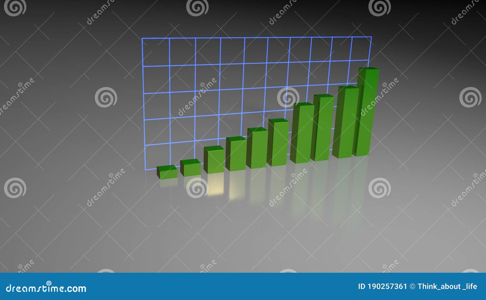 3D Illustration Of Spreadsheet Data And Business Charts | Linear Line ...