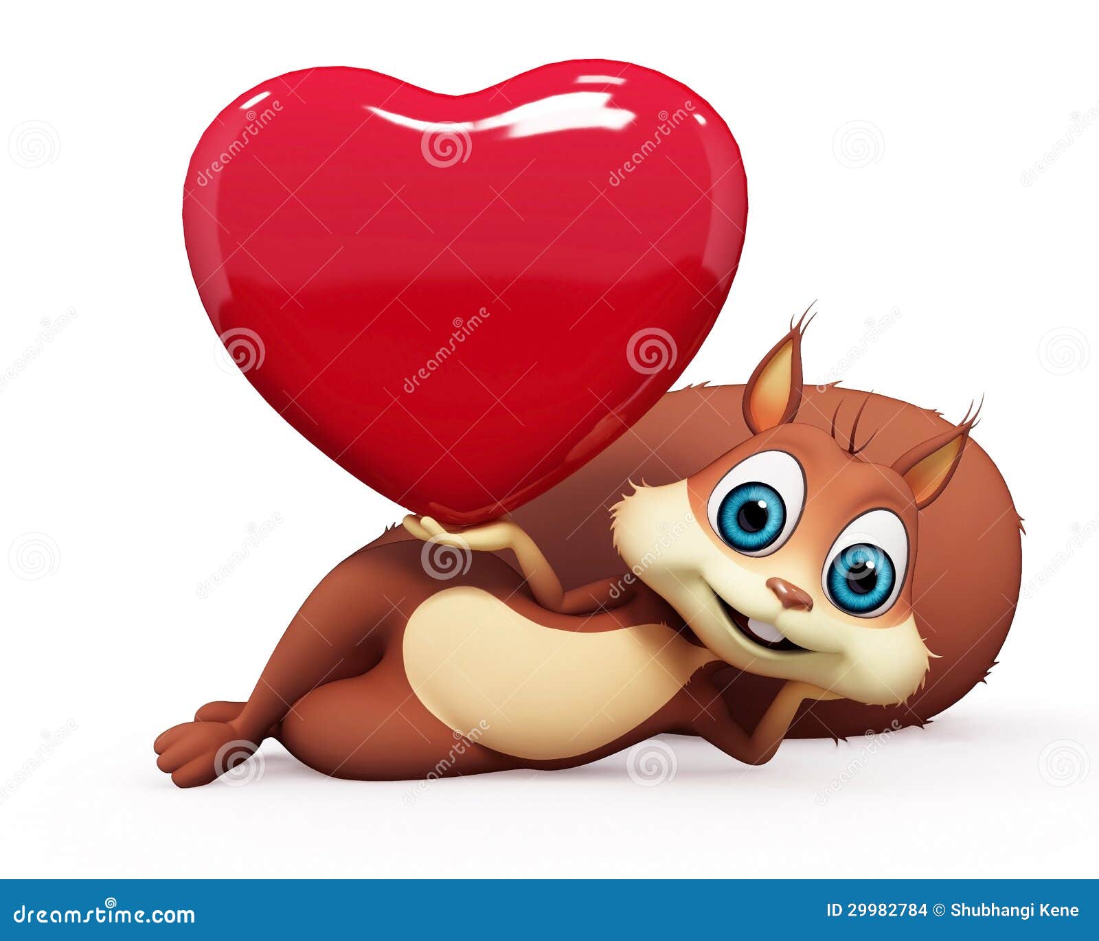 Squirrel with heart stock illustration. Illustration of smiling - 29982784