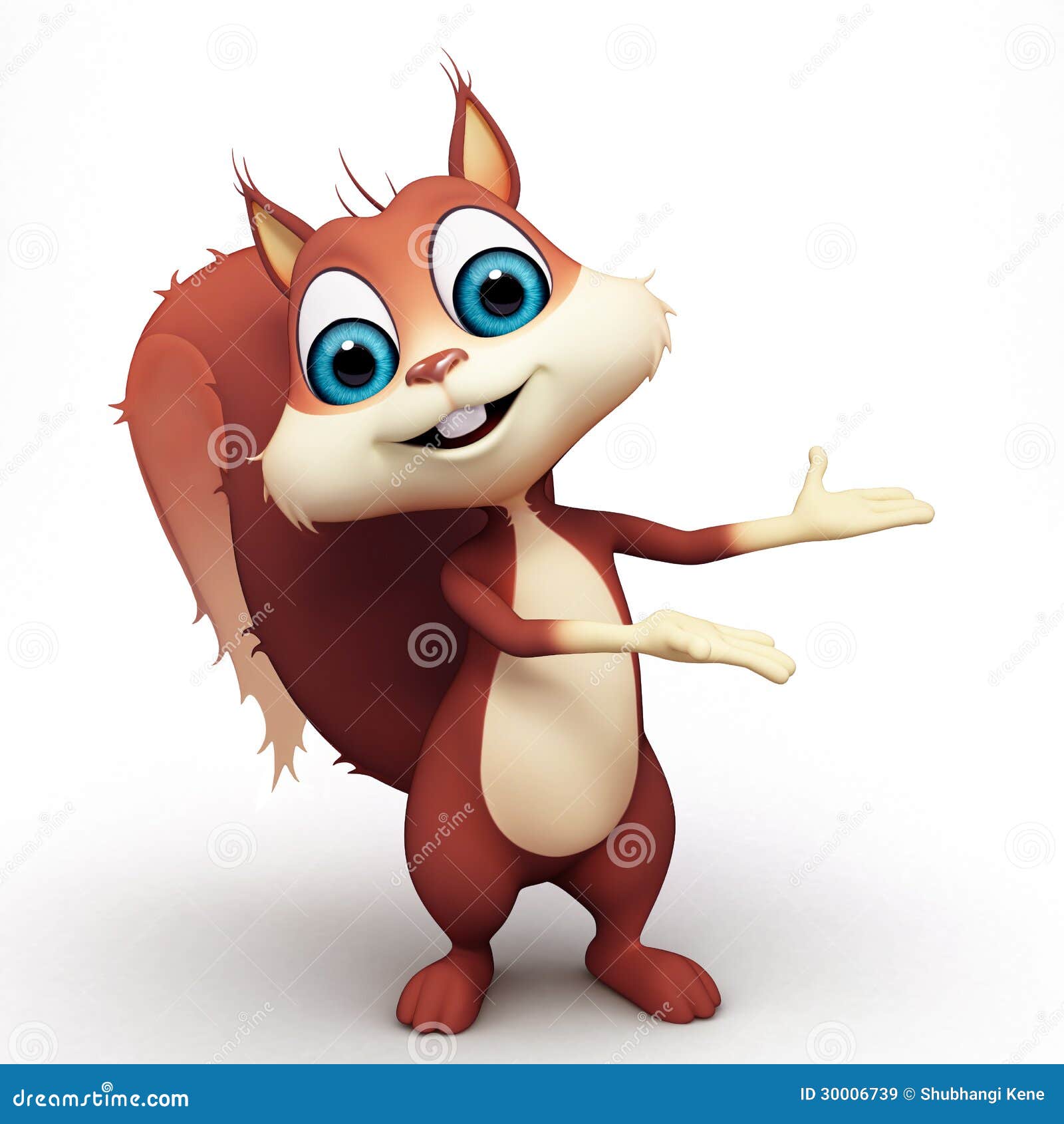 Squirrel Pointing Towards Blank Stock Illustration - Illustration of ...