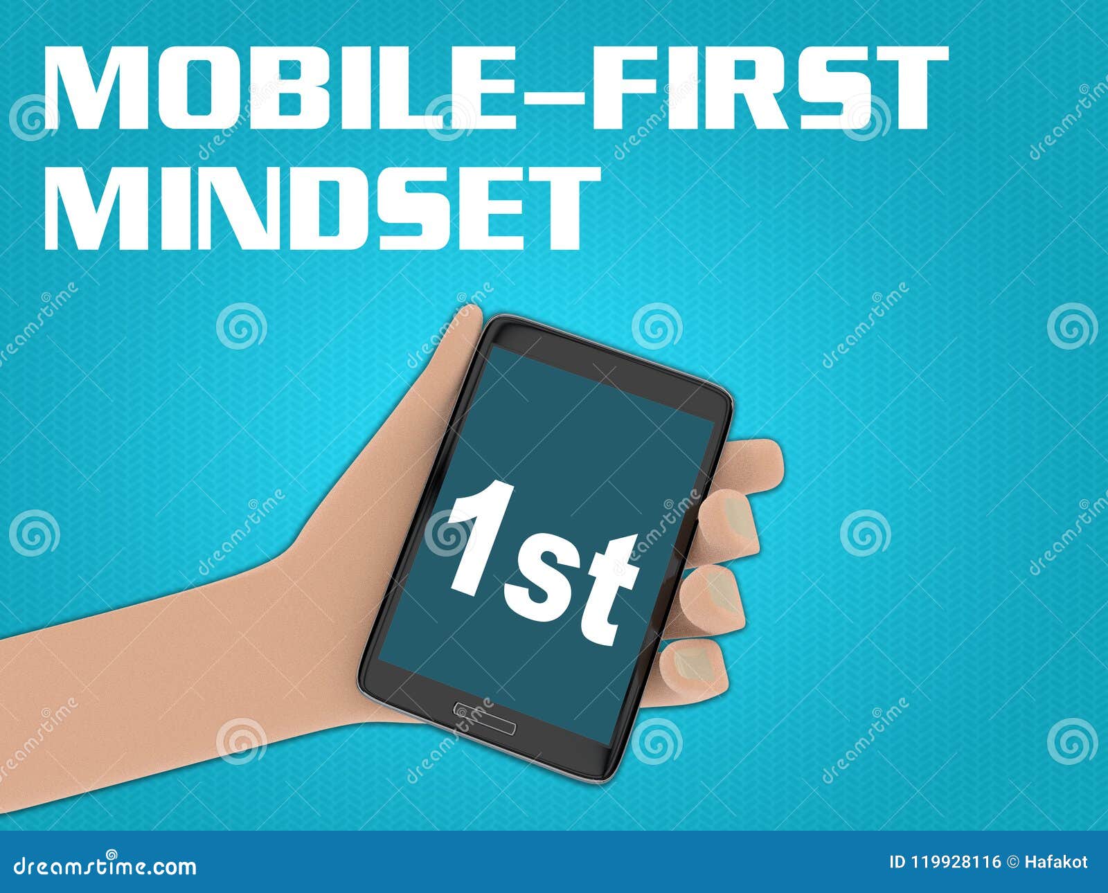 MOBILE-FIRST MINDSET Concept Stock Illustration - Illustration of ...