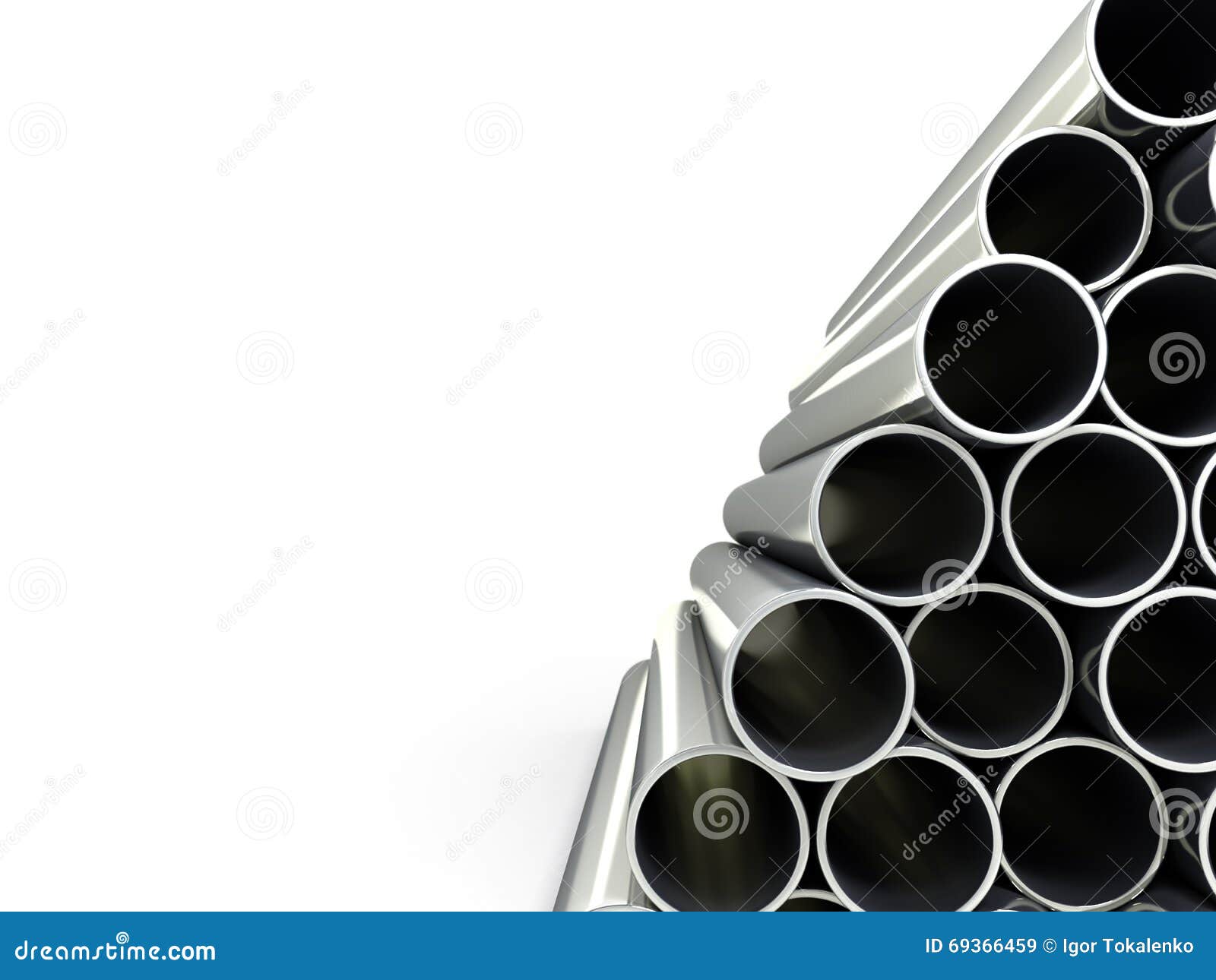 3d Illustration of a Stack of Pipes Isolated Stock Illustration ...