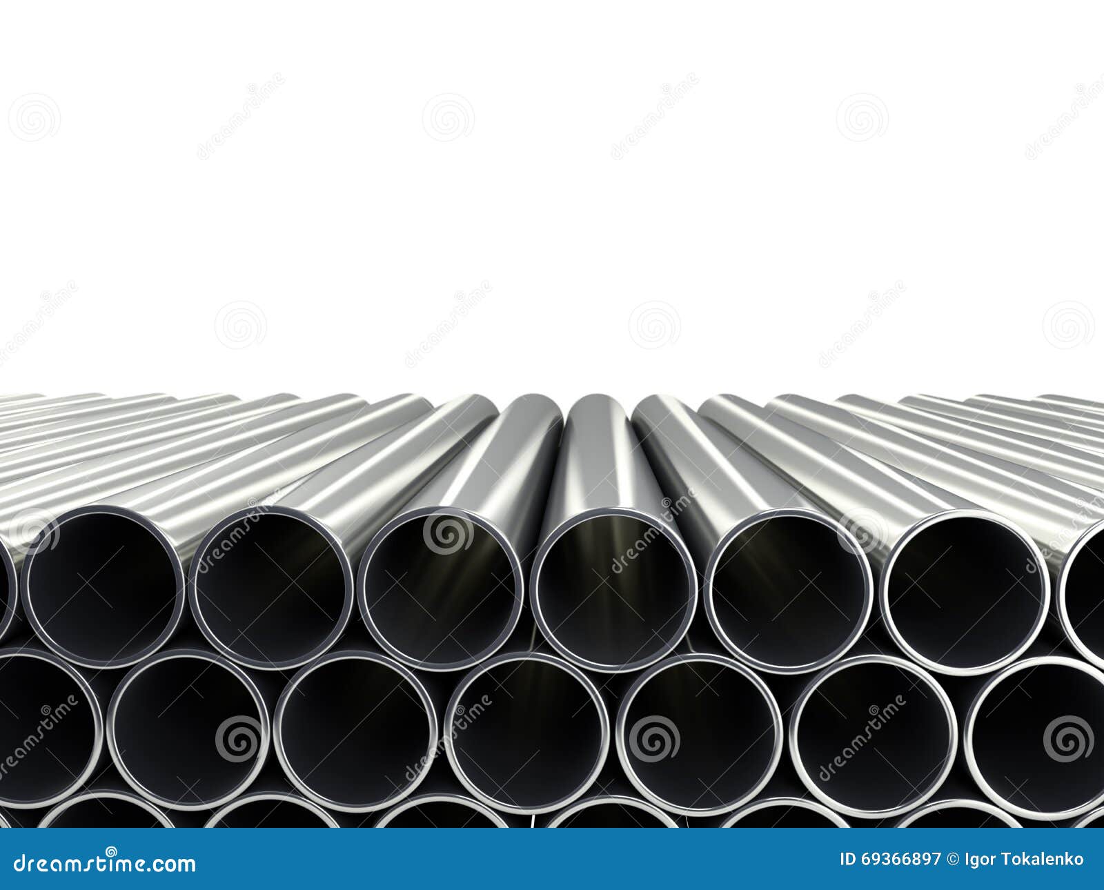 3d Illustration of a Stack of Pipes Isolated on White Stock ...
