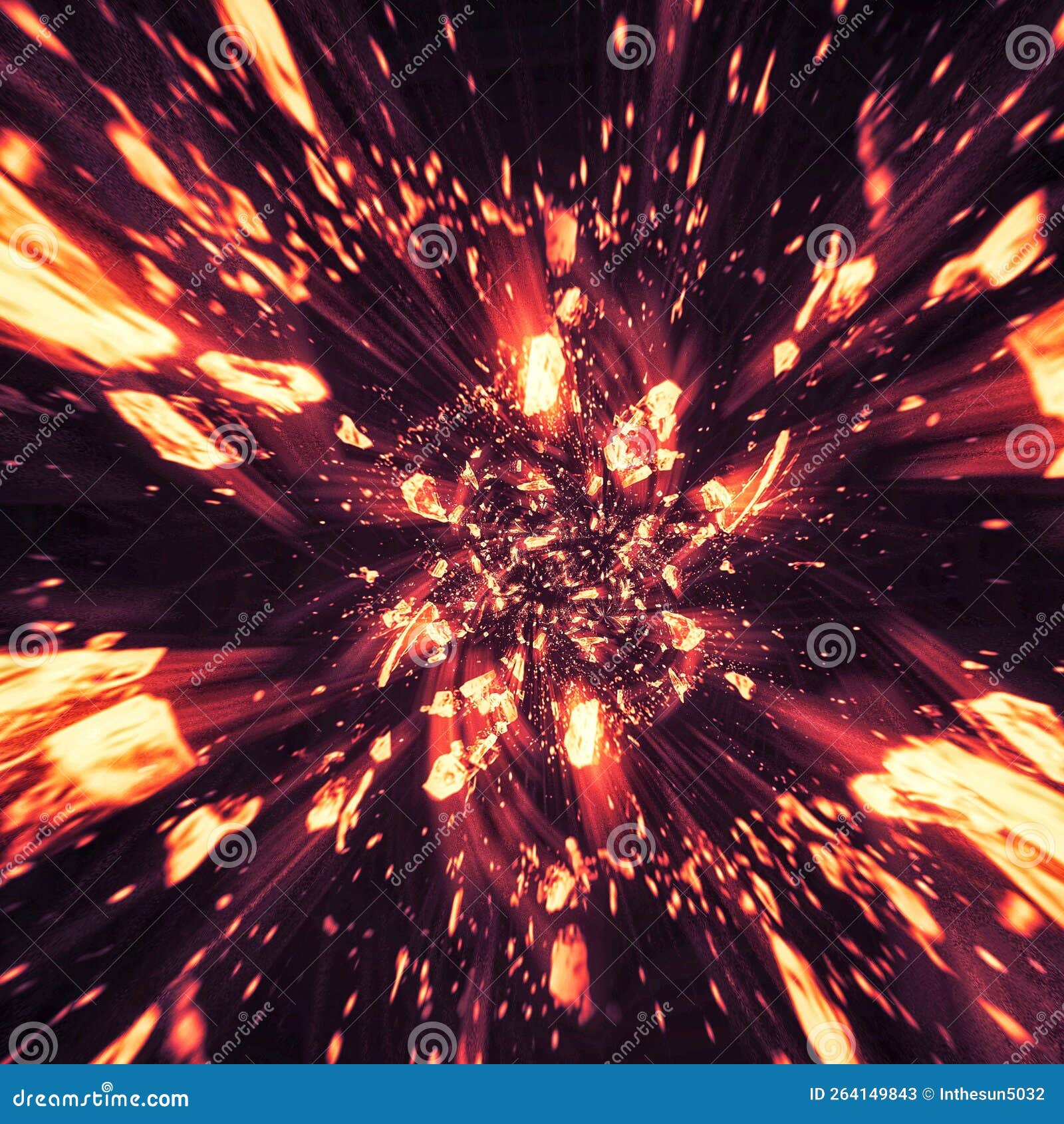 3d Illustration of Star Debris Exploding in Outer Space Stock ...