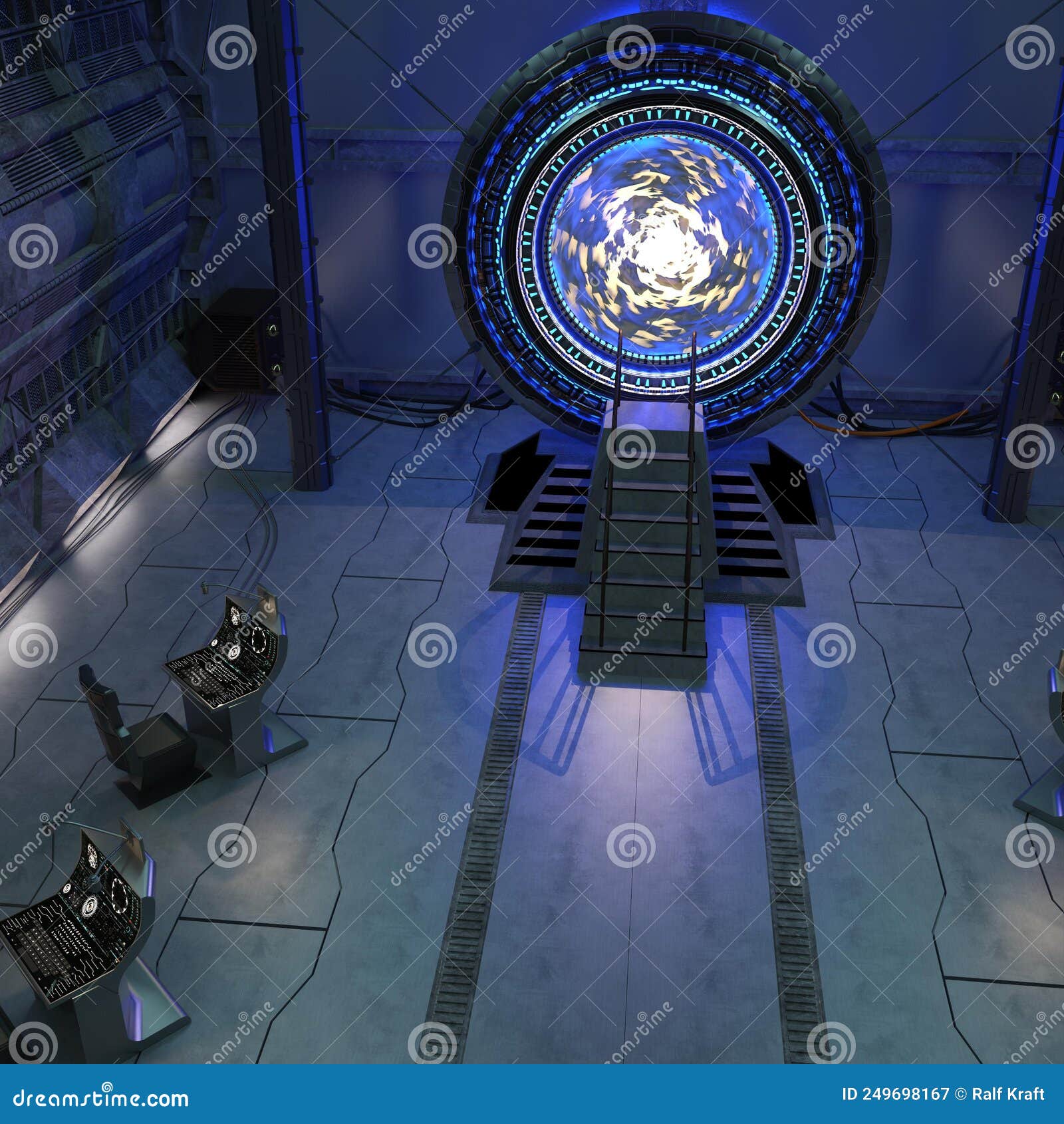 3D-illustration of a Stargate for Dimension Travel Stock Illustration ...