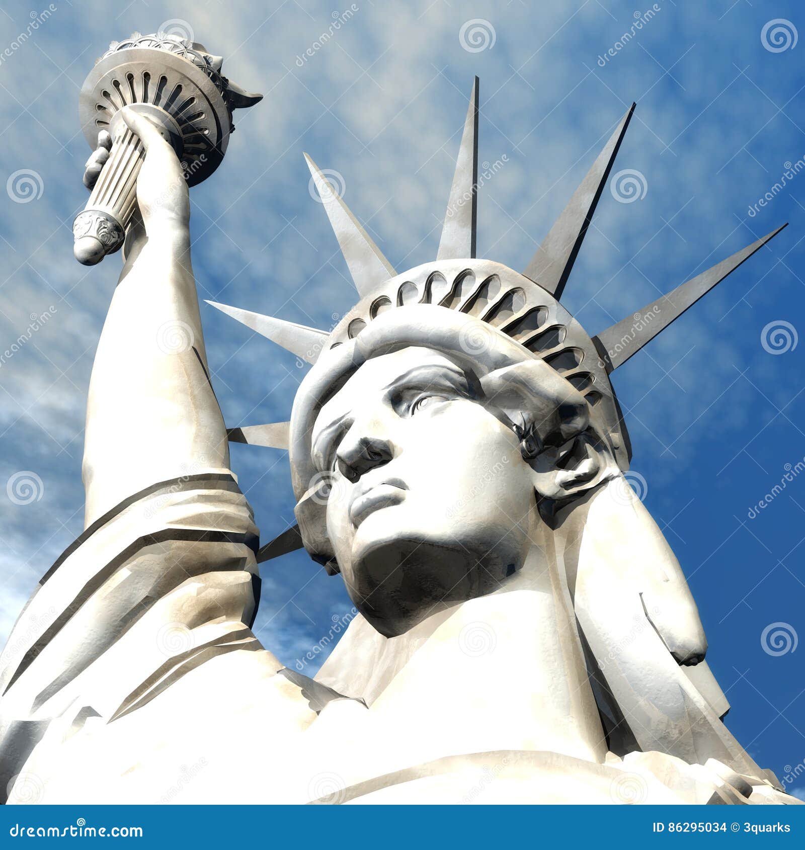 3D Illustration of the Statue of Liberty Stock Illustration ...