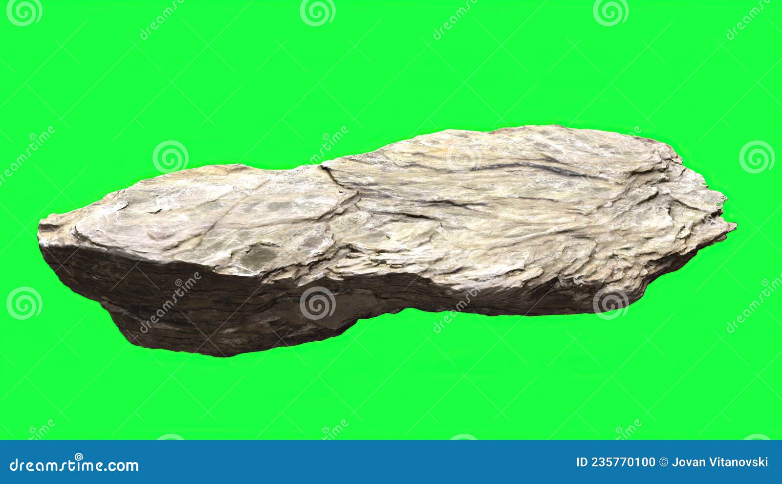 Stone on green screen stock illustration. Illustration of green - 235770100