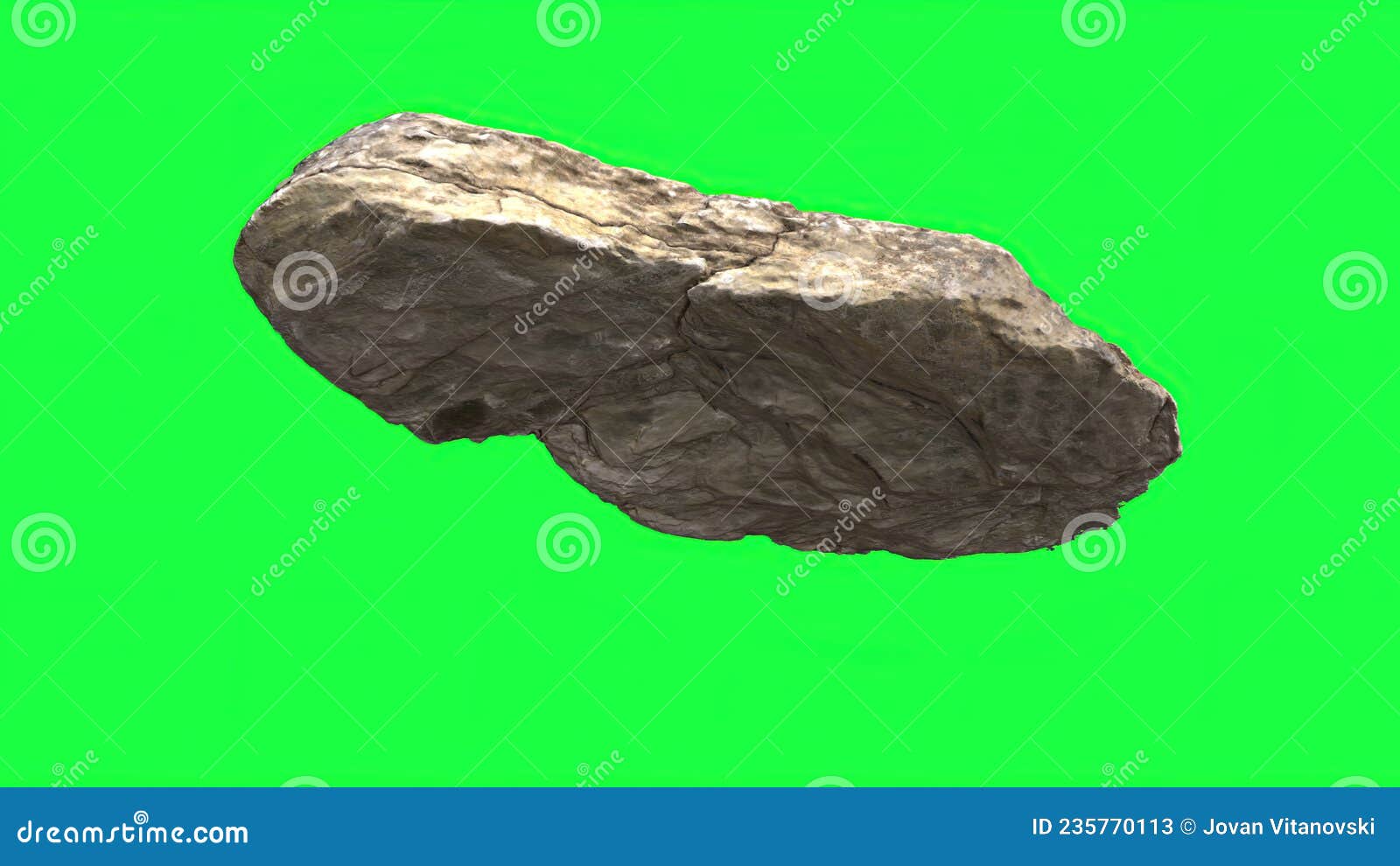 Stone on green screen stock illustration. Illustration of minimalism ...