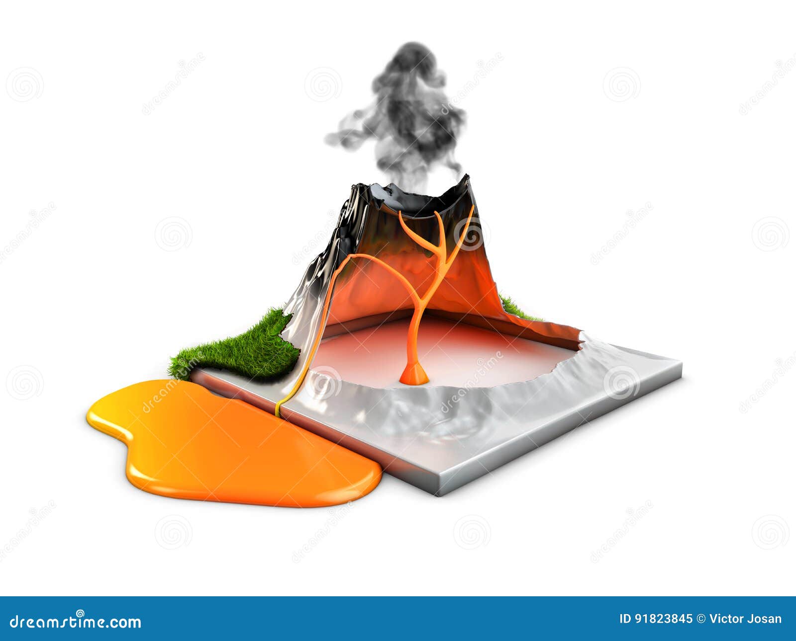 Volcano Structure Royalty-Free Illustration | CartoonDealer.com #5009241