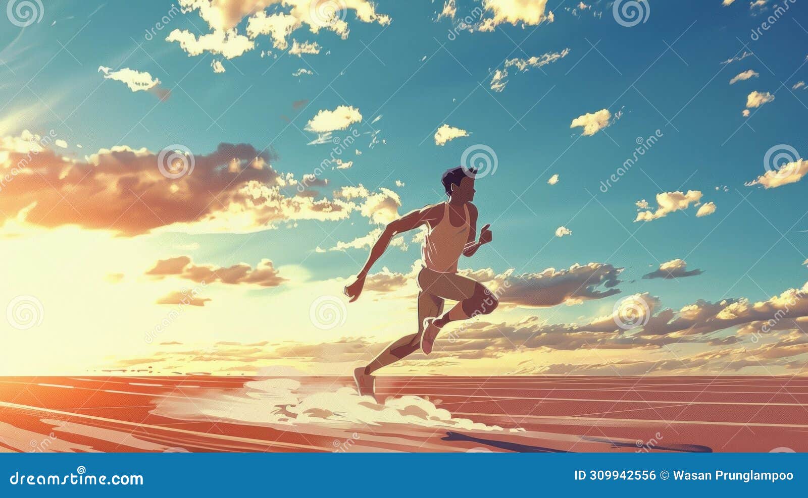 A 3D Illustration of a Student in Motion Determination in Every Stride ...