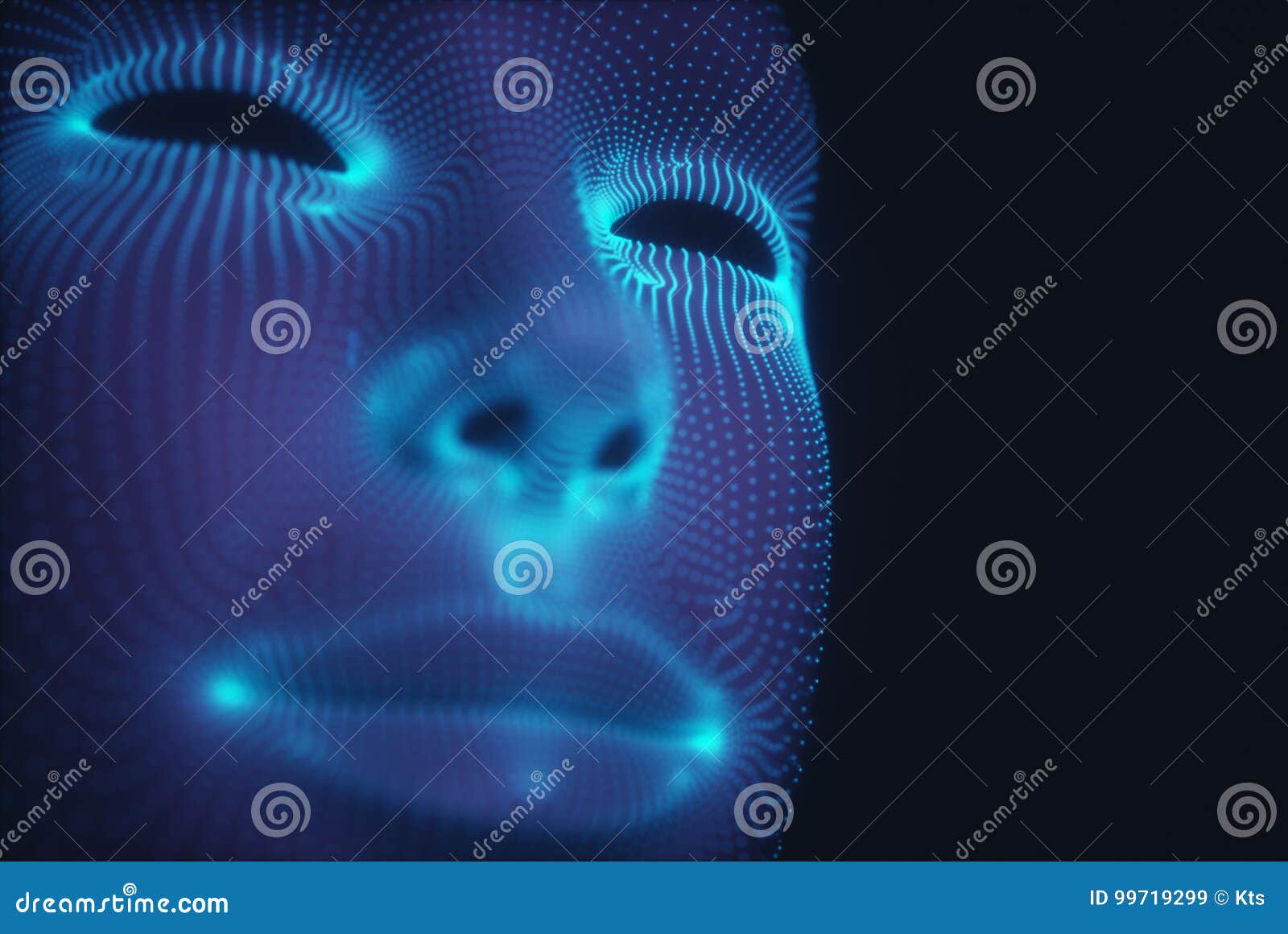 Stylized 3D Face stock illustration. Illustration of human - 99719299