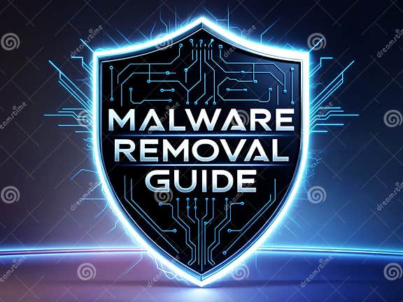 3d Illustration of Shield with Circuit Patterns and Phrase Word Text ...