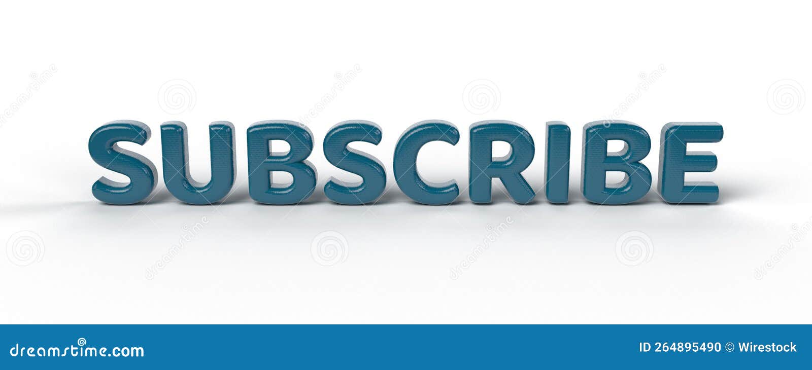 3d Illustration of a "subscribe" Text Isolated on a White Background ...