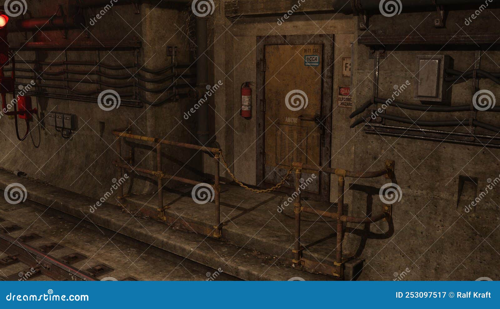 Spooky Underground Bunker Forgotten Stock Image | CartoonDealer.com ...