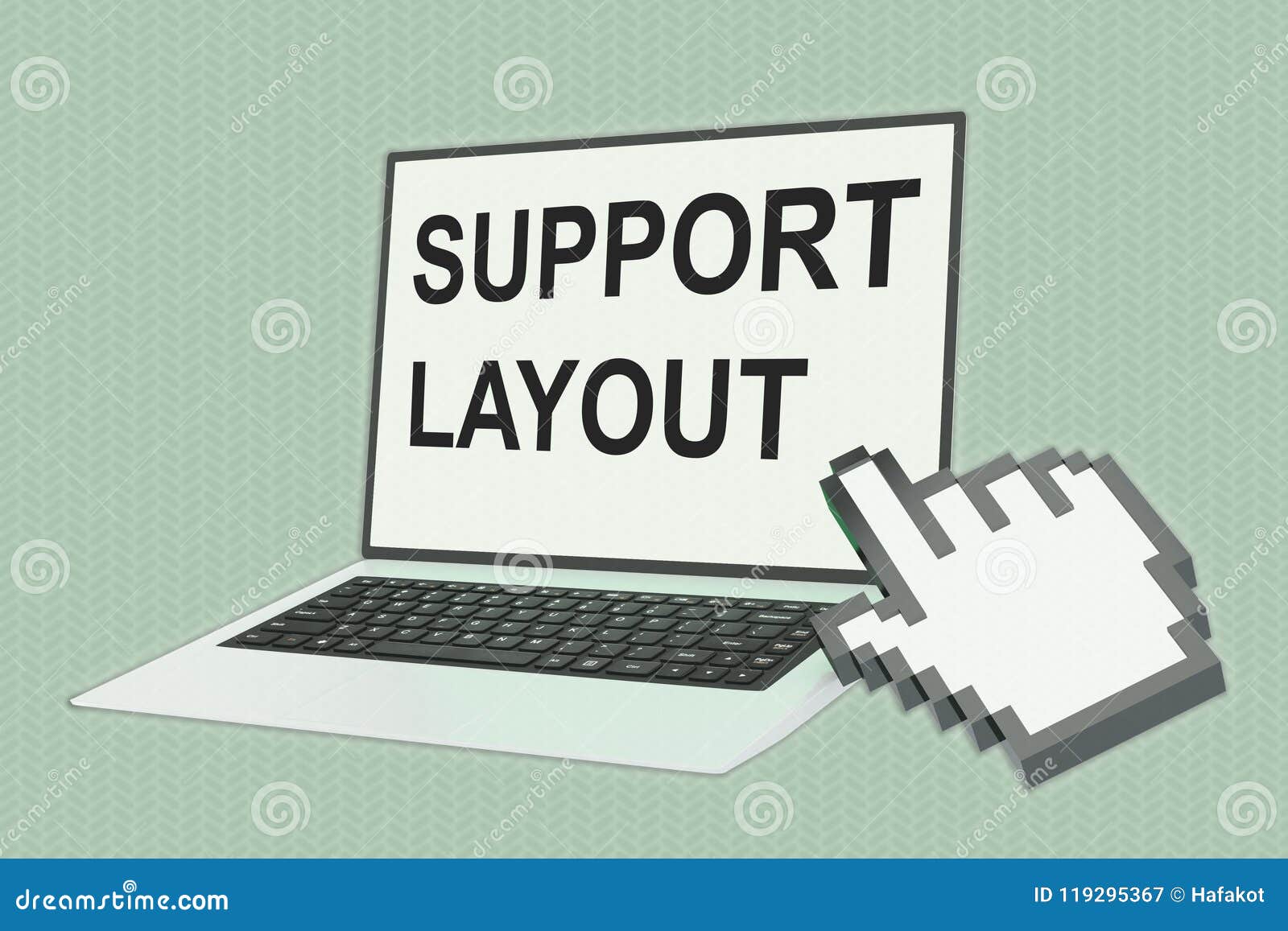 SUPPORT LAYOUT concept stock illustration. Illustration of care - 119295367