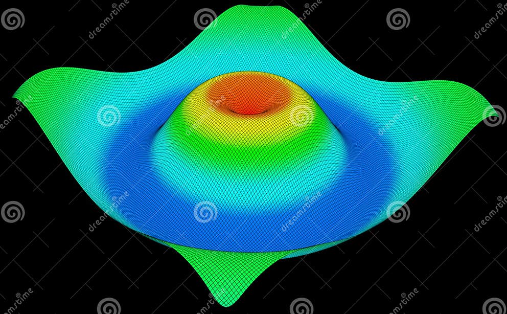 3D Illustration of Surface Dimentional Graph Stock Illustration ...