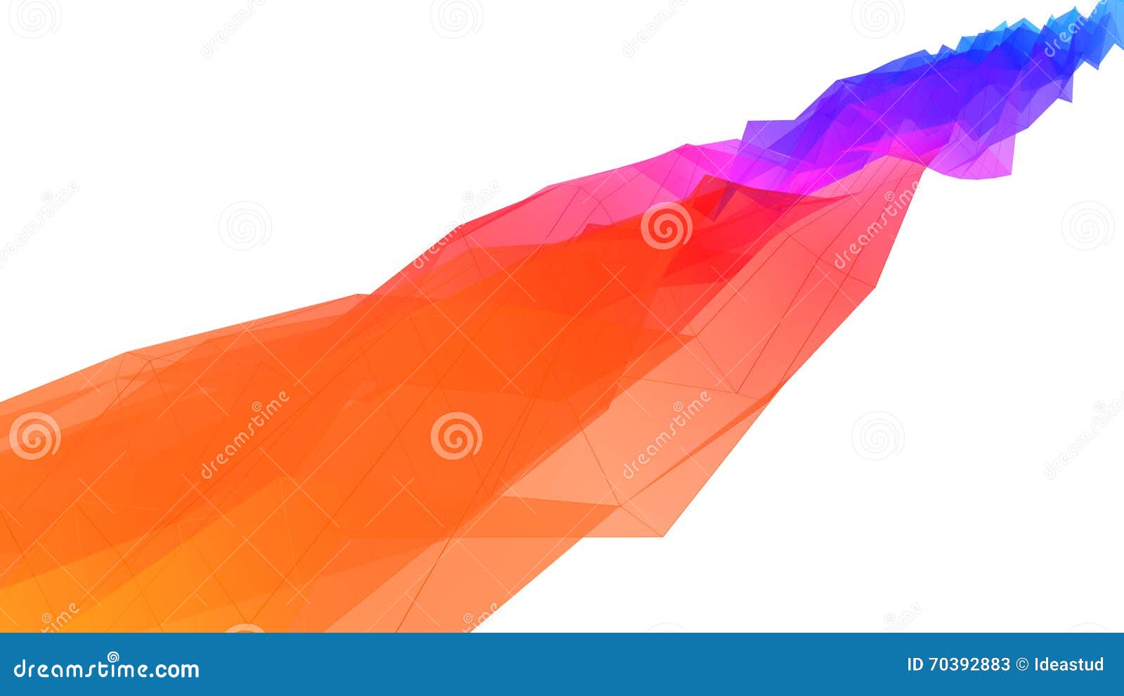 3D Illustration of Surface Dimentional Graph Stock Illustration ...