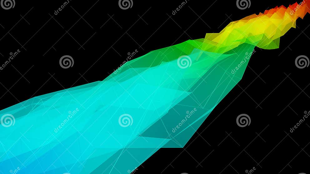 3D Illustration of Surface Dimentional Graph Stock Illustration ...