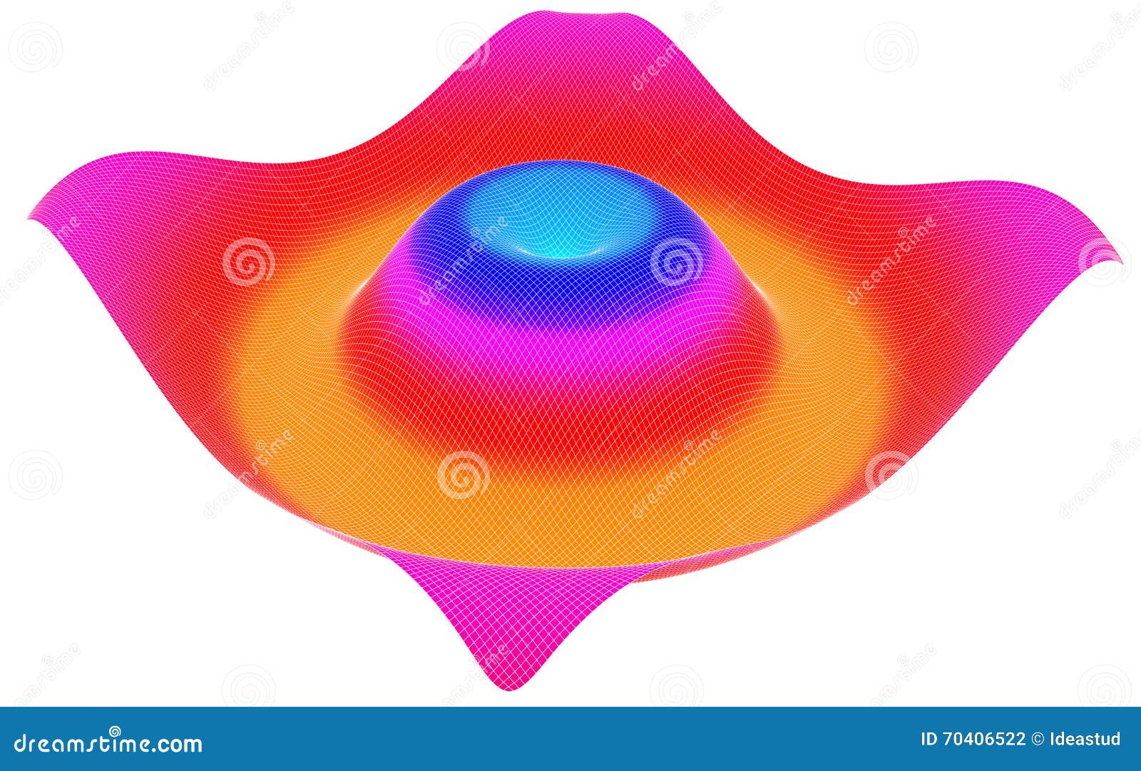 3D Illustration of Surface Dimentional Graph Stock Illustration ...