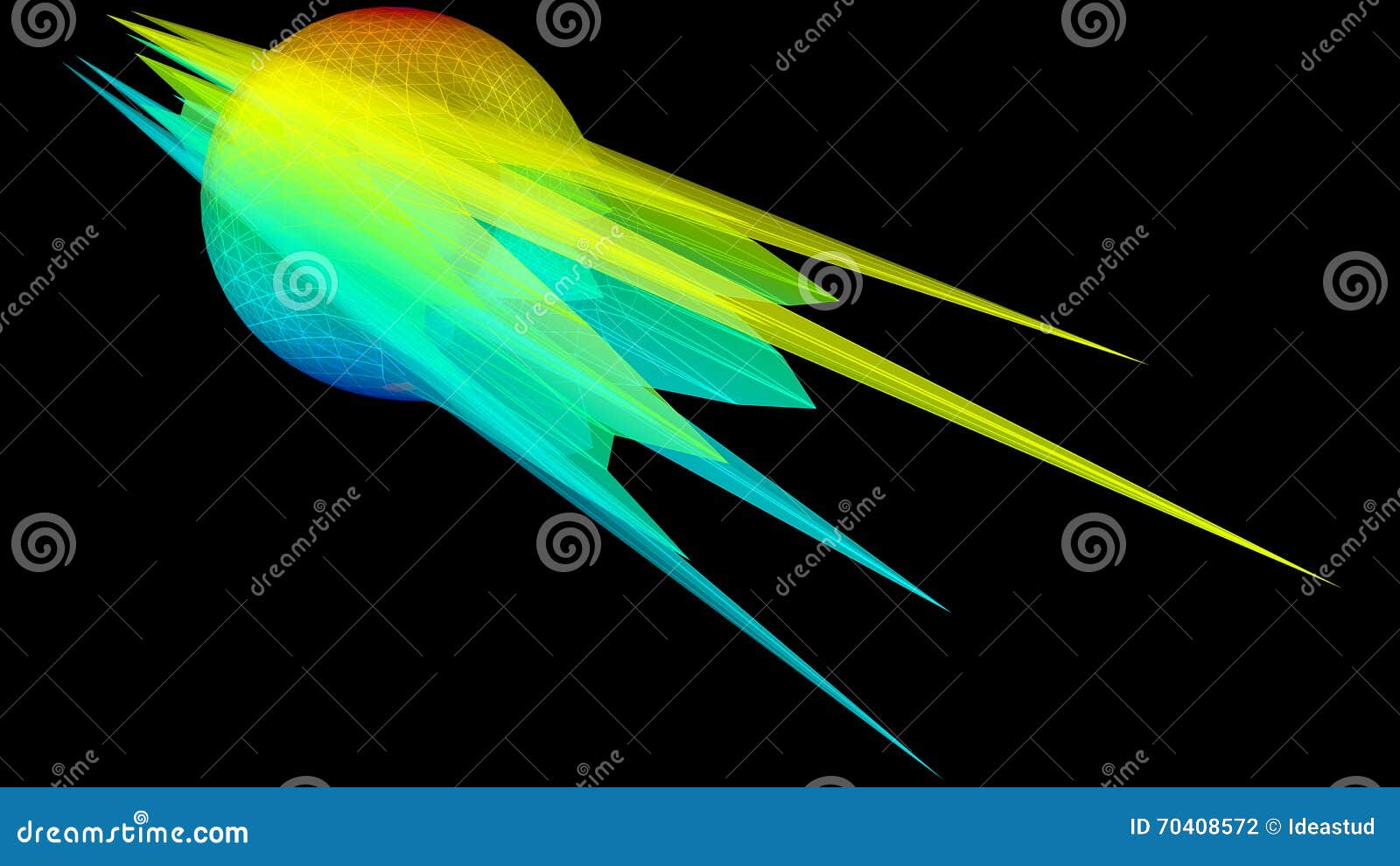 3D Illustration of Surface Dimentional Graph Stock Illustration ...