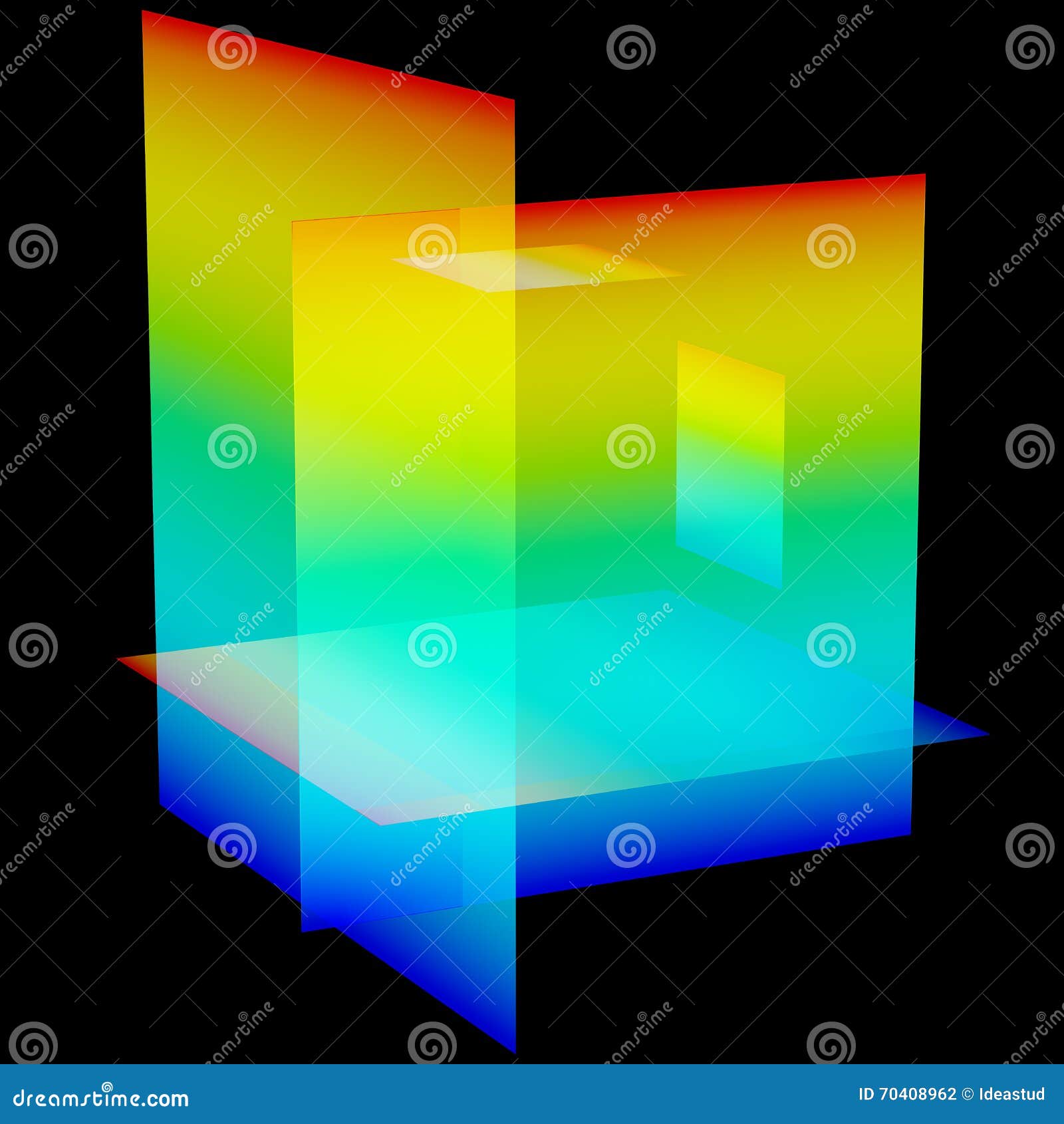 3D Illustration of Surface Dimentional Graph Stock Illustration ...