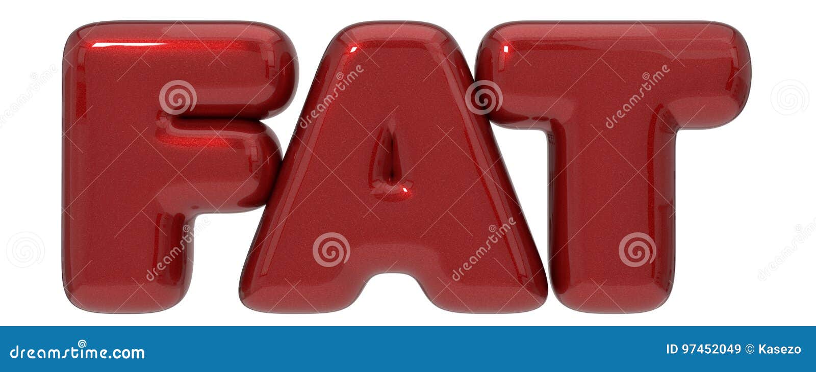3d Illustration of Symbolic Fat Text. Stock Illustration - Illustration ...