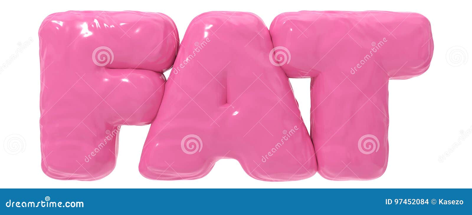 3d Illustration of Symbolic Fat Text. Stock Illustration - Illustration ...