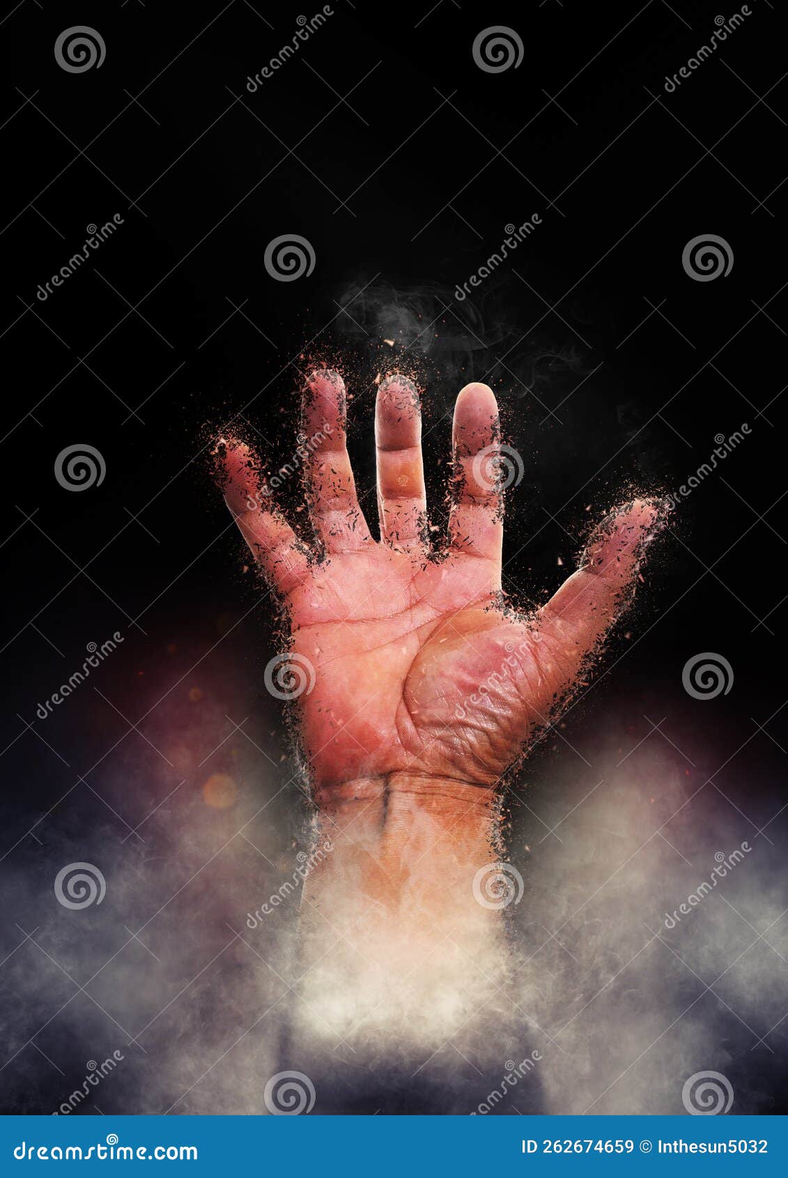 3d Illustration that Synthesizes the Effect of Flames on the Gesture of ...