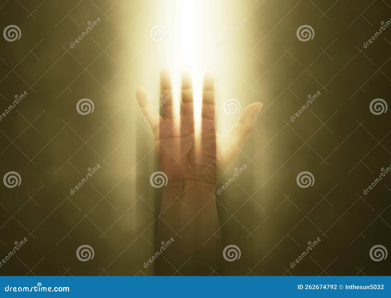 3d Illustration that Synthesizes the Light Effect on the Gesture of ...