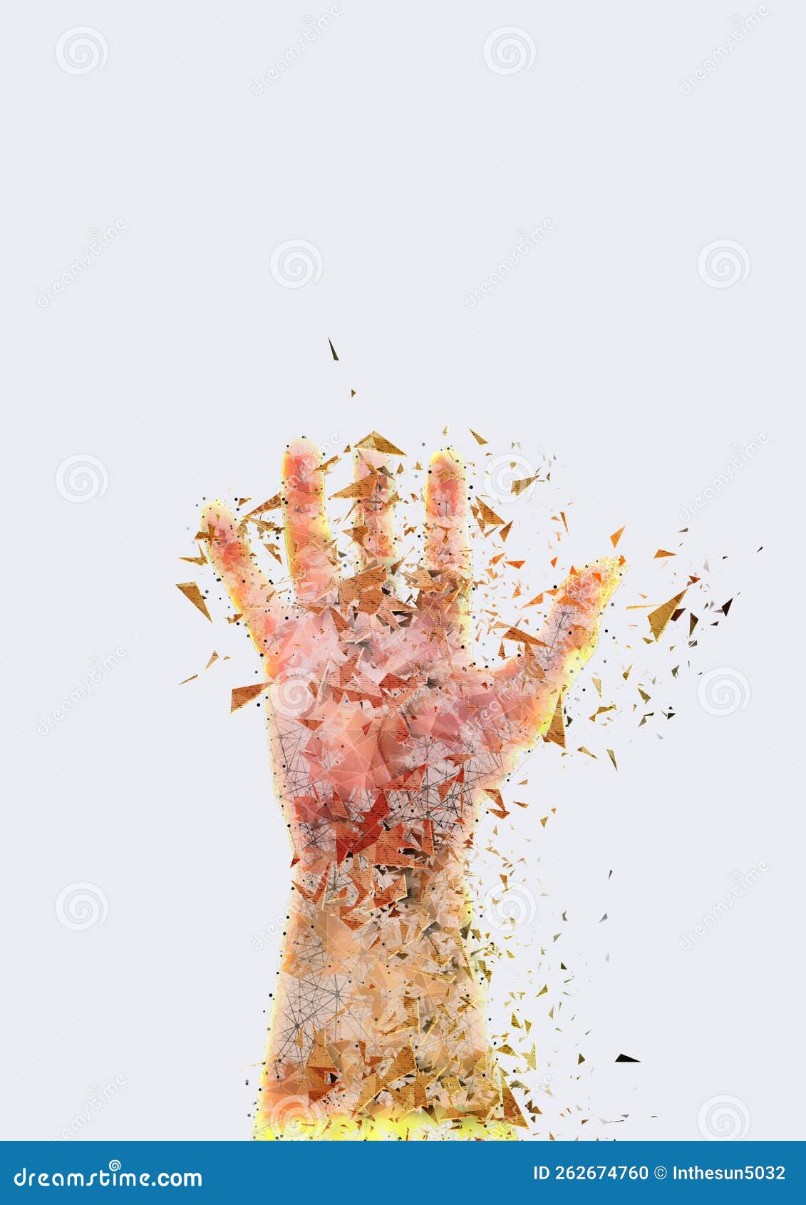 3d Illustration Synthesizing the Effect of an Explosion on the Gesture ...