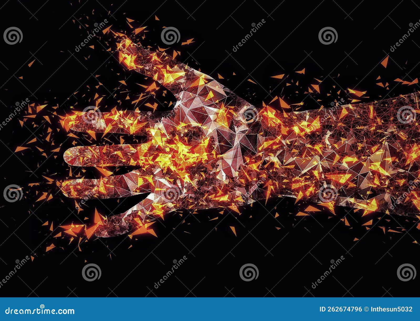 3d Illustration Synthesizing the Effect of an Explosion on the Gesture ...