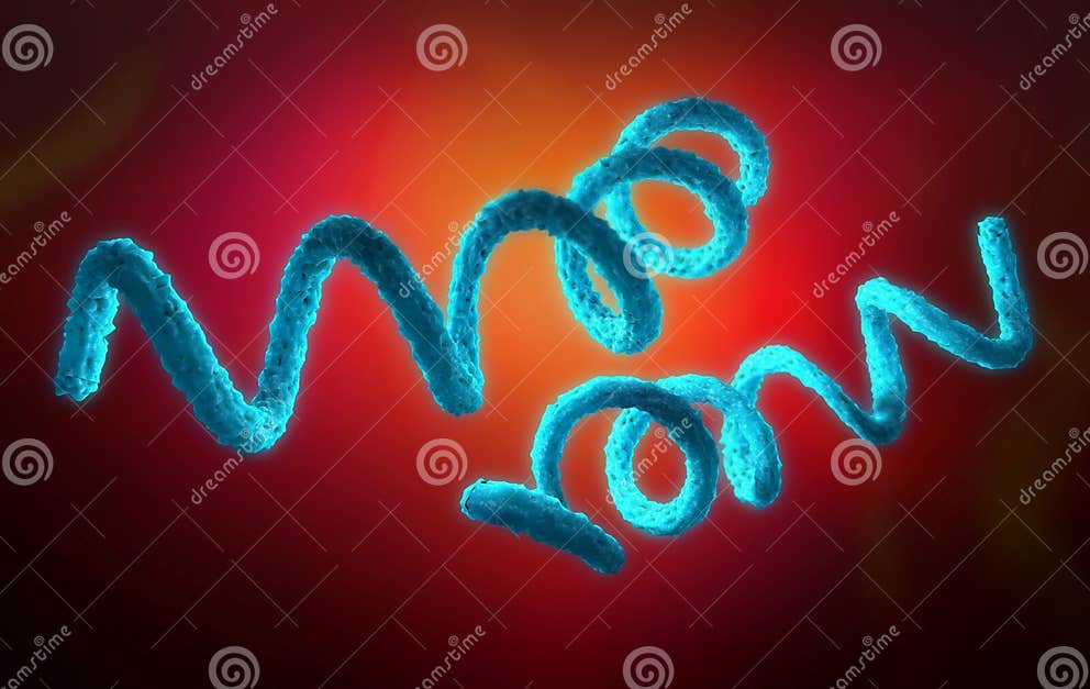 3d Illustration of a Blue Colored Syphilis Pathogen Stock Illustration ...